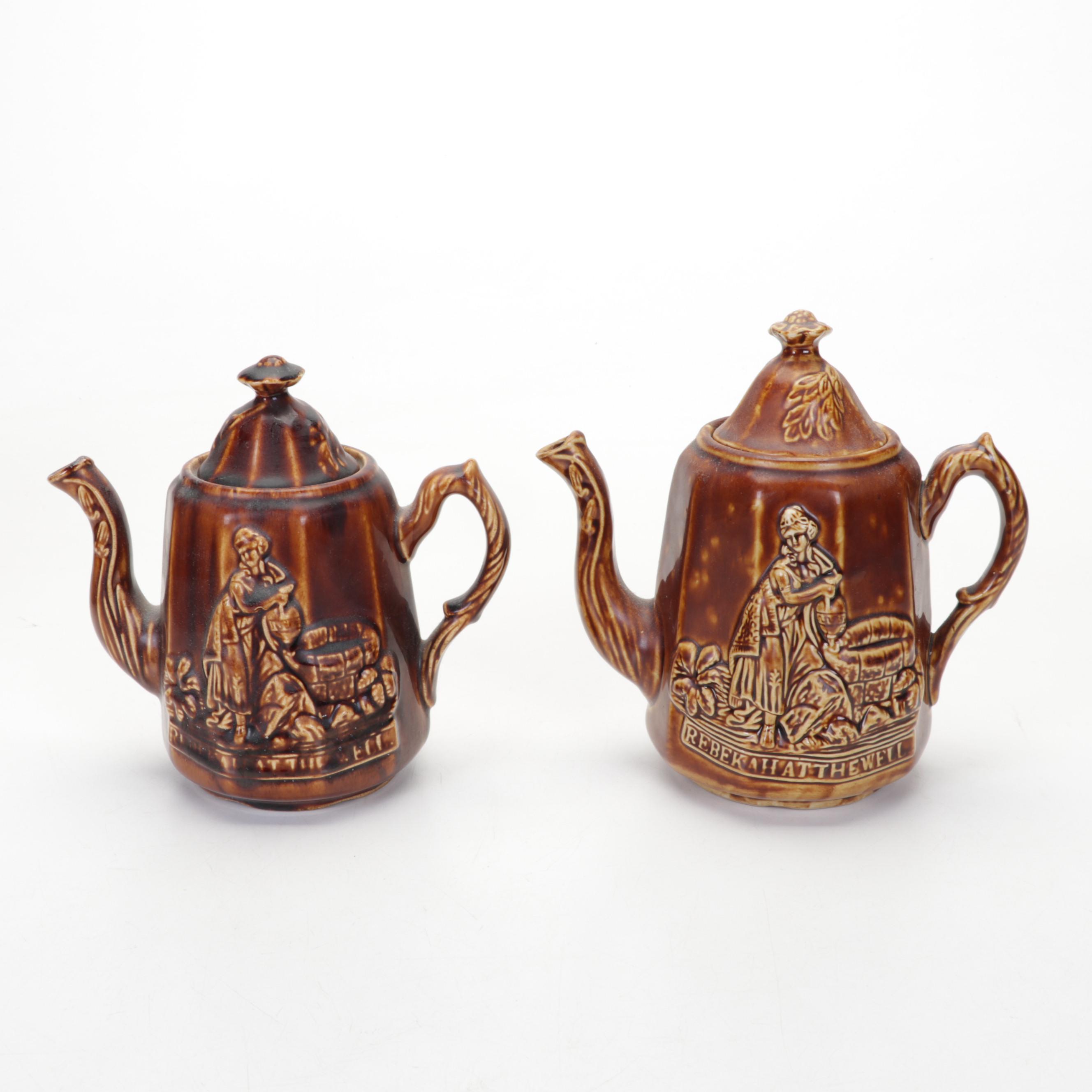 Rockingham Glazed "Rebekah at the Well", Teapots, Porcelain Toast Rack ...