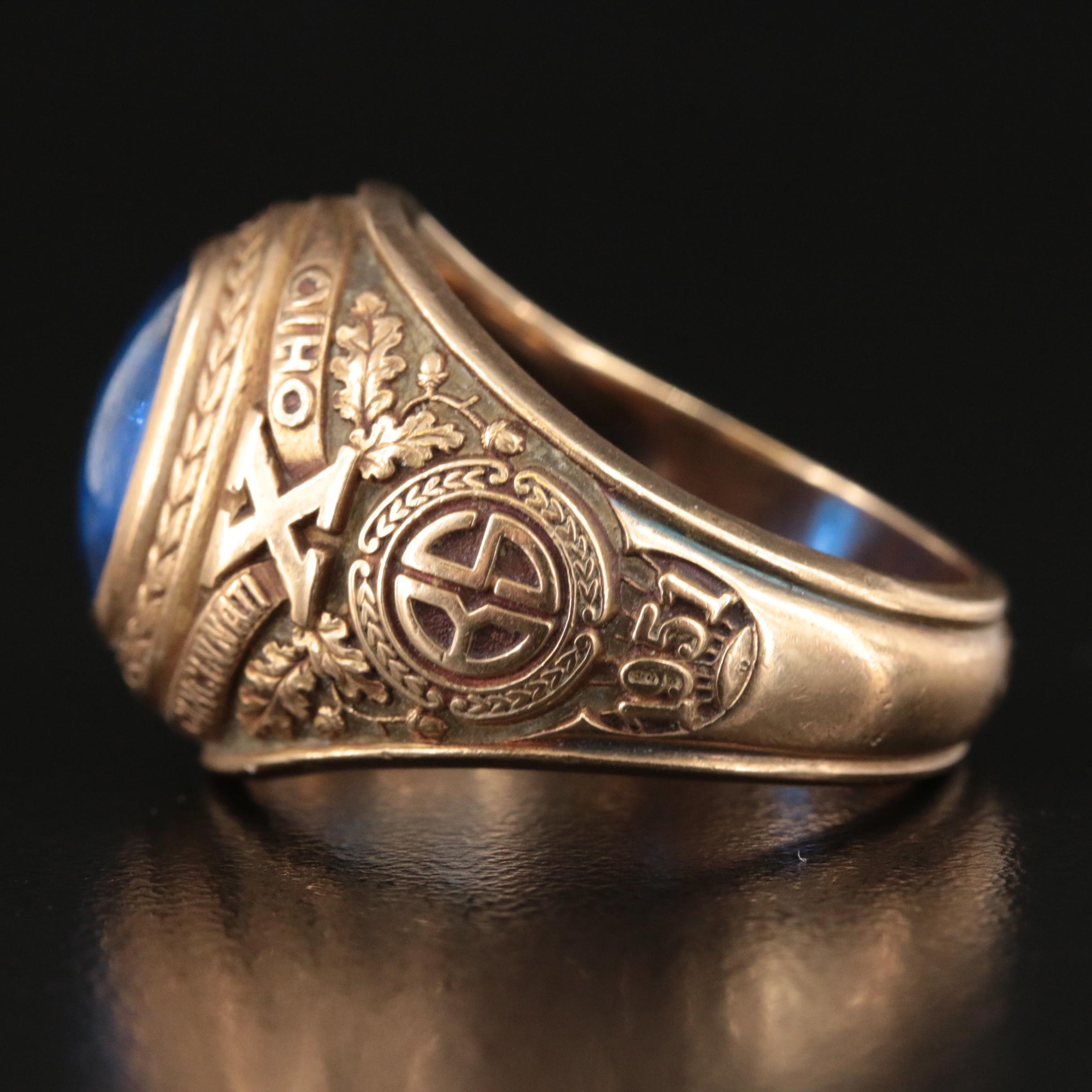 1951 10K Spinel Xavier University Class Ring | EBTH