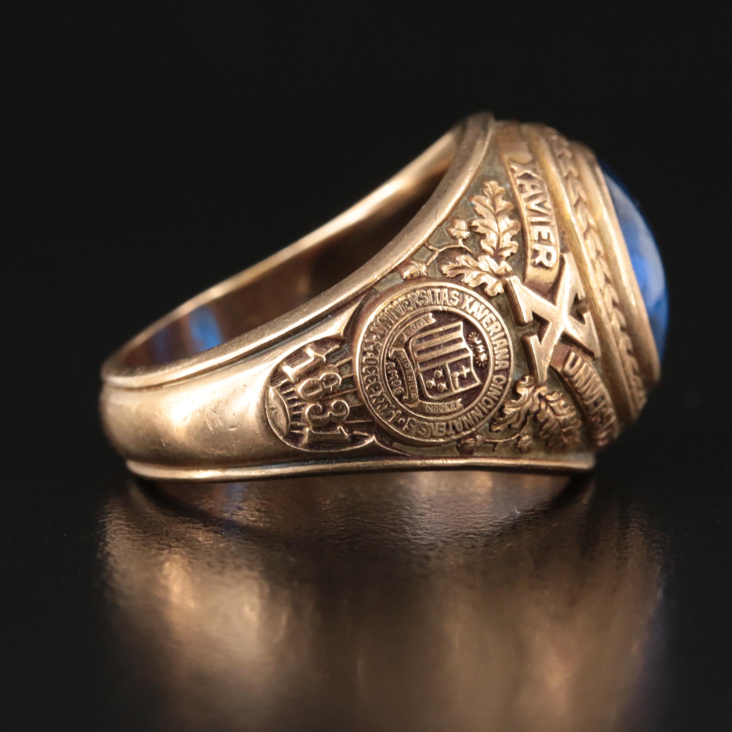 1951 10K Spinel Xavier University Class Ring | EBTH