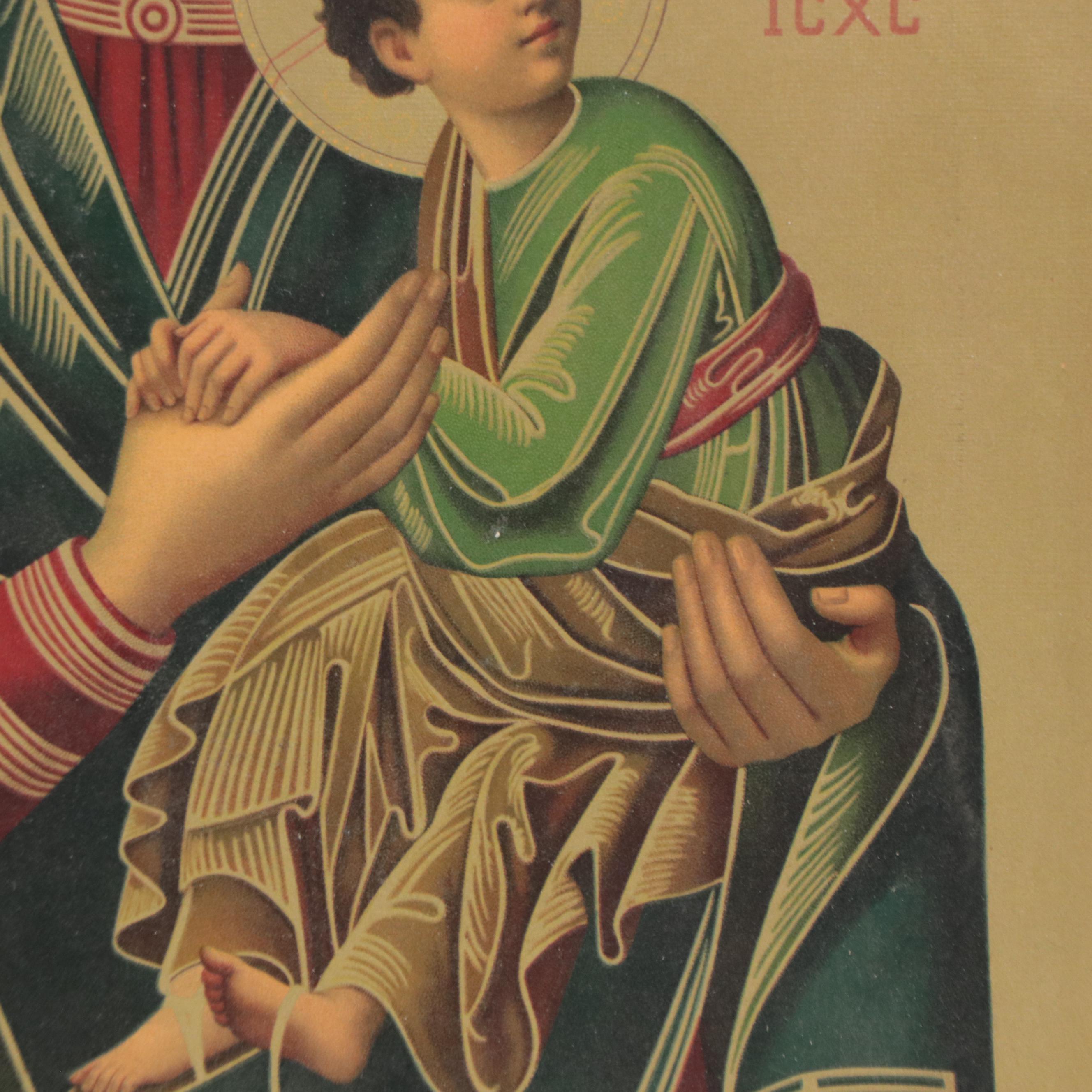 Chromolithograph of Sancta Maria de Perpetuo Succursu, Early 20th ...