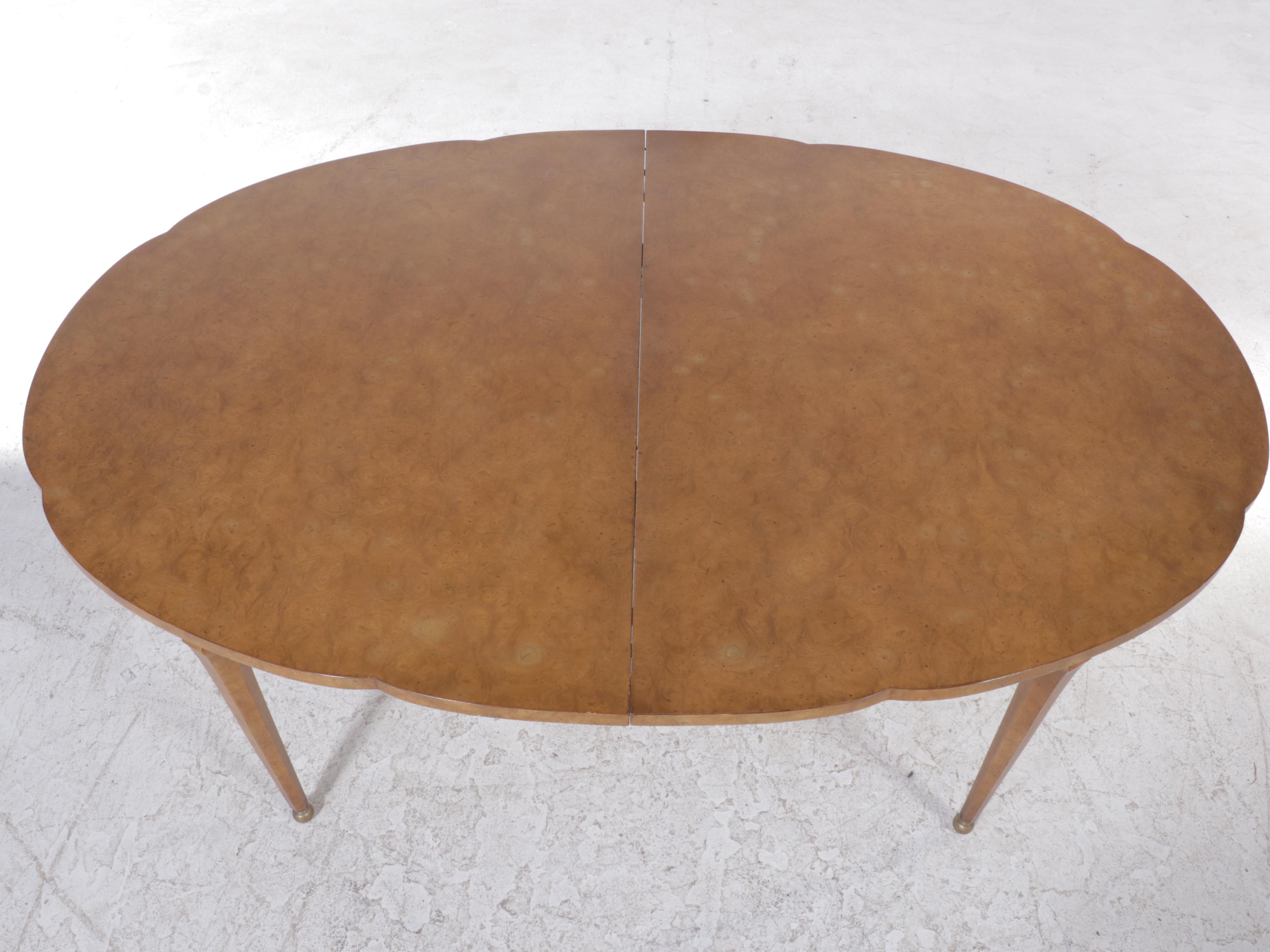 Mediterranean Style Olive Ash Burl and Pecan Dining Table and 6 Chairs ...