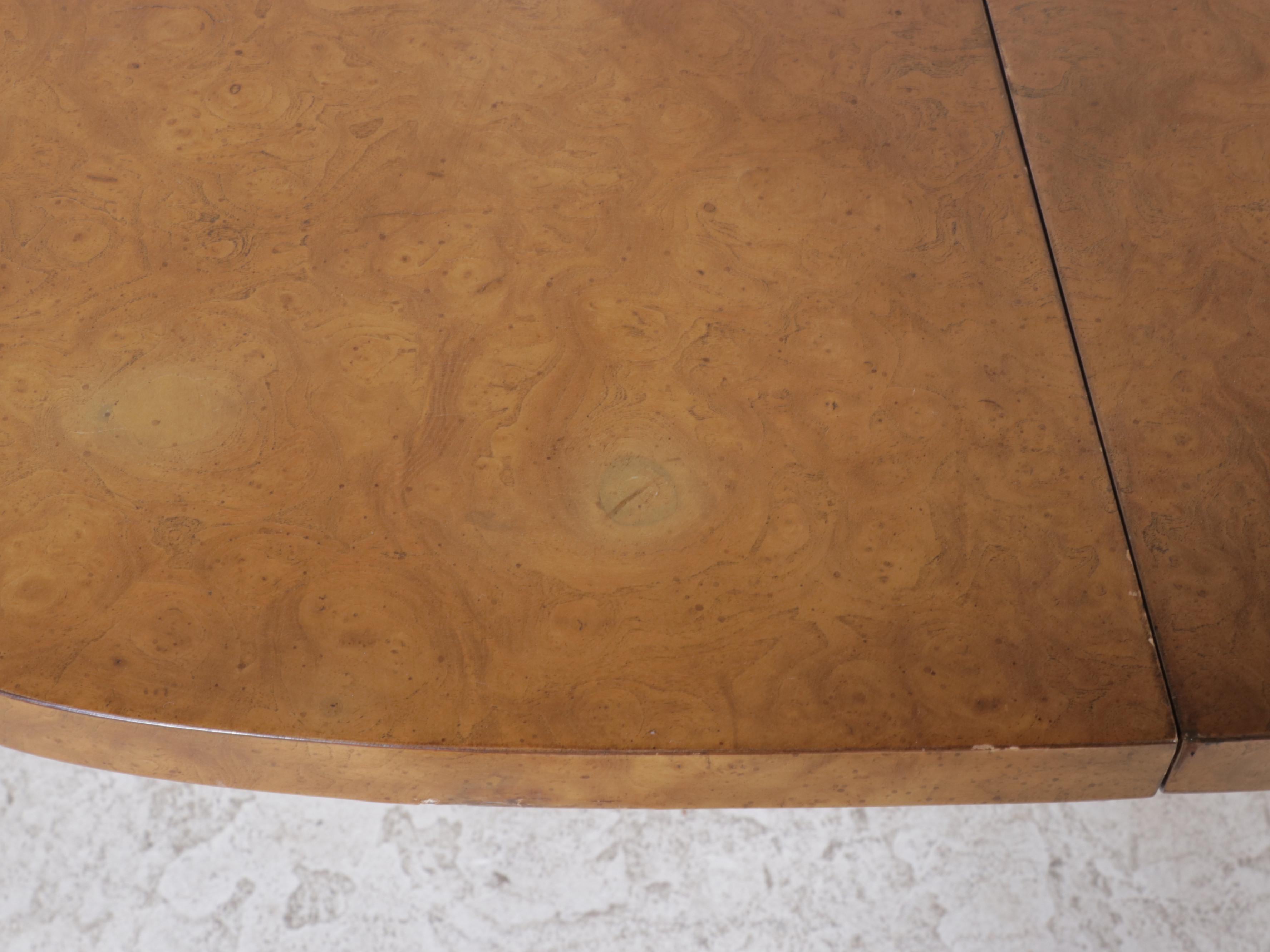 Mediterranean Style Olive Ash Burl and Pecan Dining Table and 6 Chairs ...