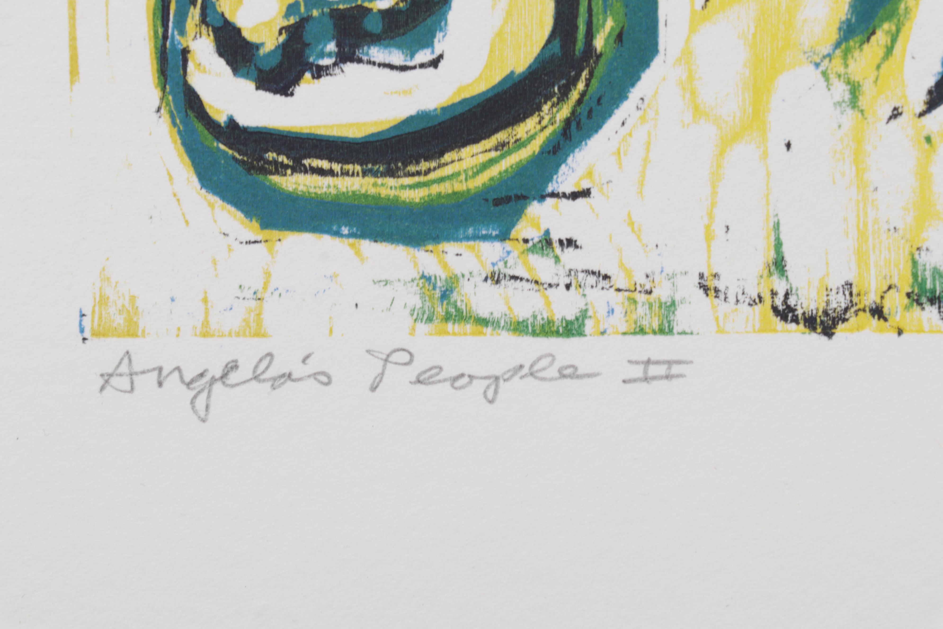 Sidney Chafetz Woodcut "Angela's People II," 1984 | EBTH