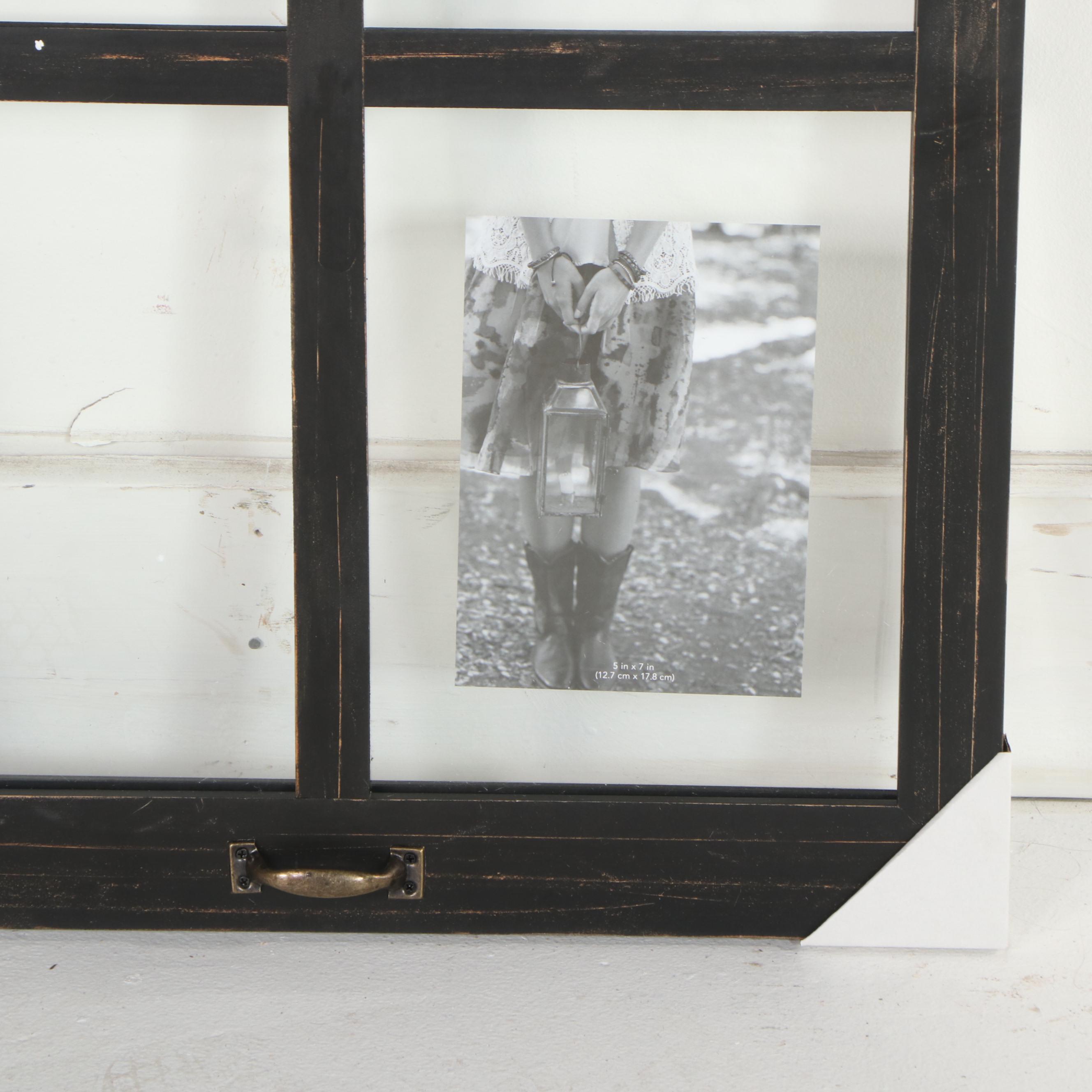Pair of Four-Frame Open Collage Windowpane Picture Frames | EBTH