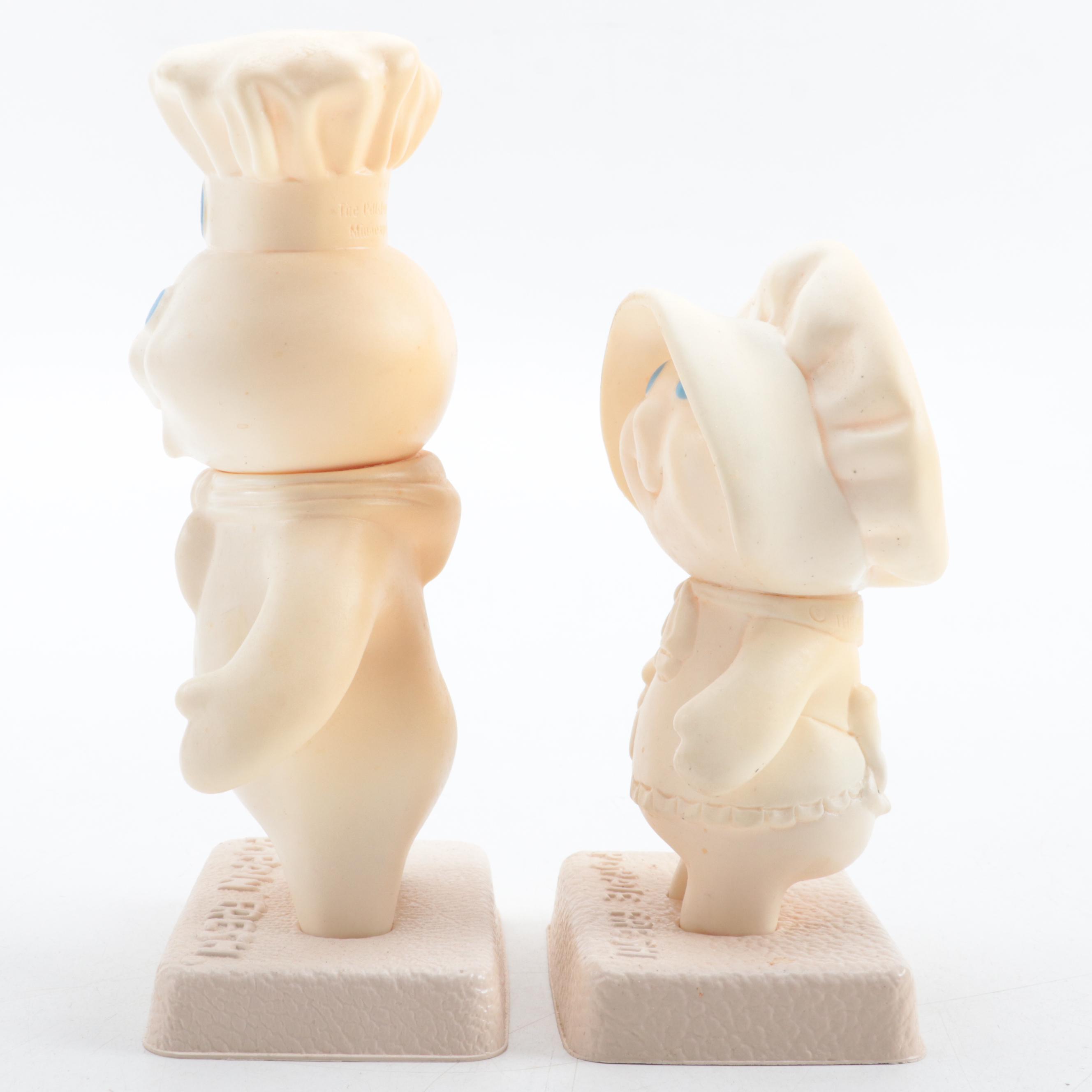 Pillsbury Poppin' Fresh Doughboy and Dough Girl Vinyl Advertising Dolls ...