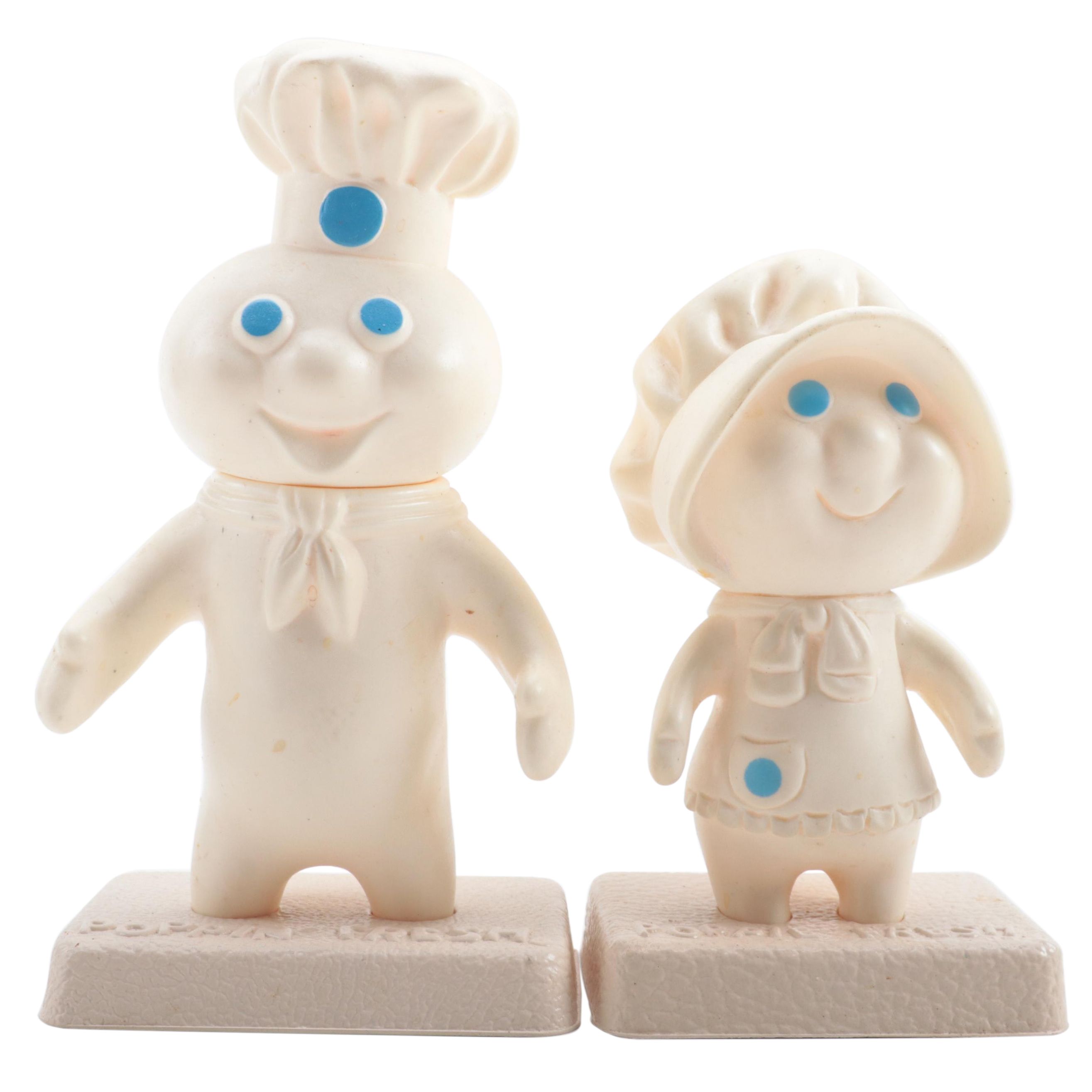 Pillsbury Poppin' Fresh Doughboy and Dough Girl Vinyl Advertising Dolls ...