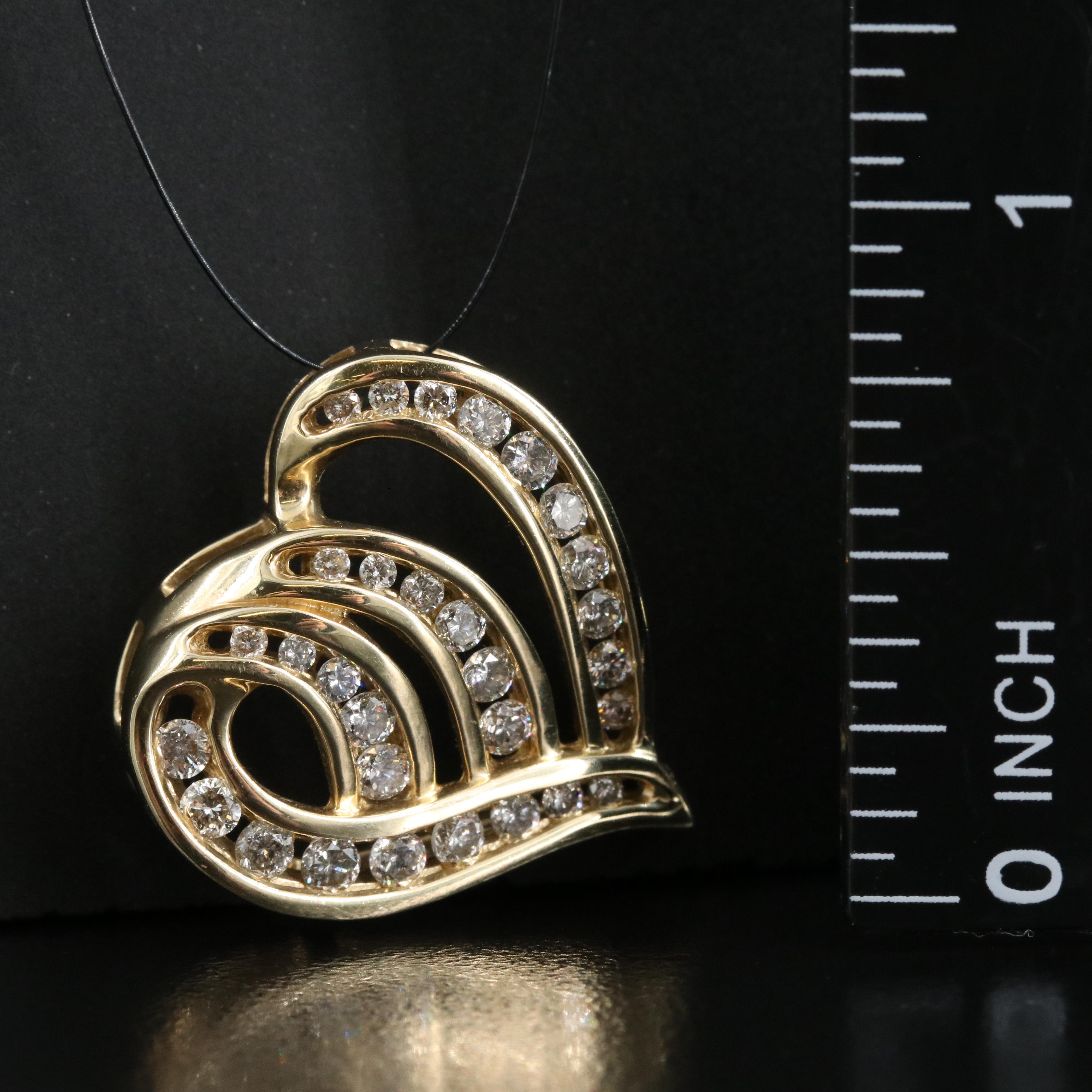14K Diamond Heart Pendant | EBTH
