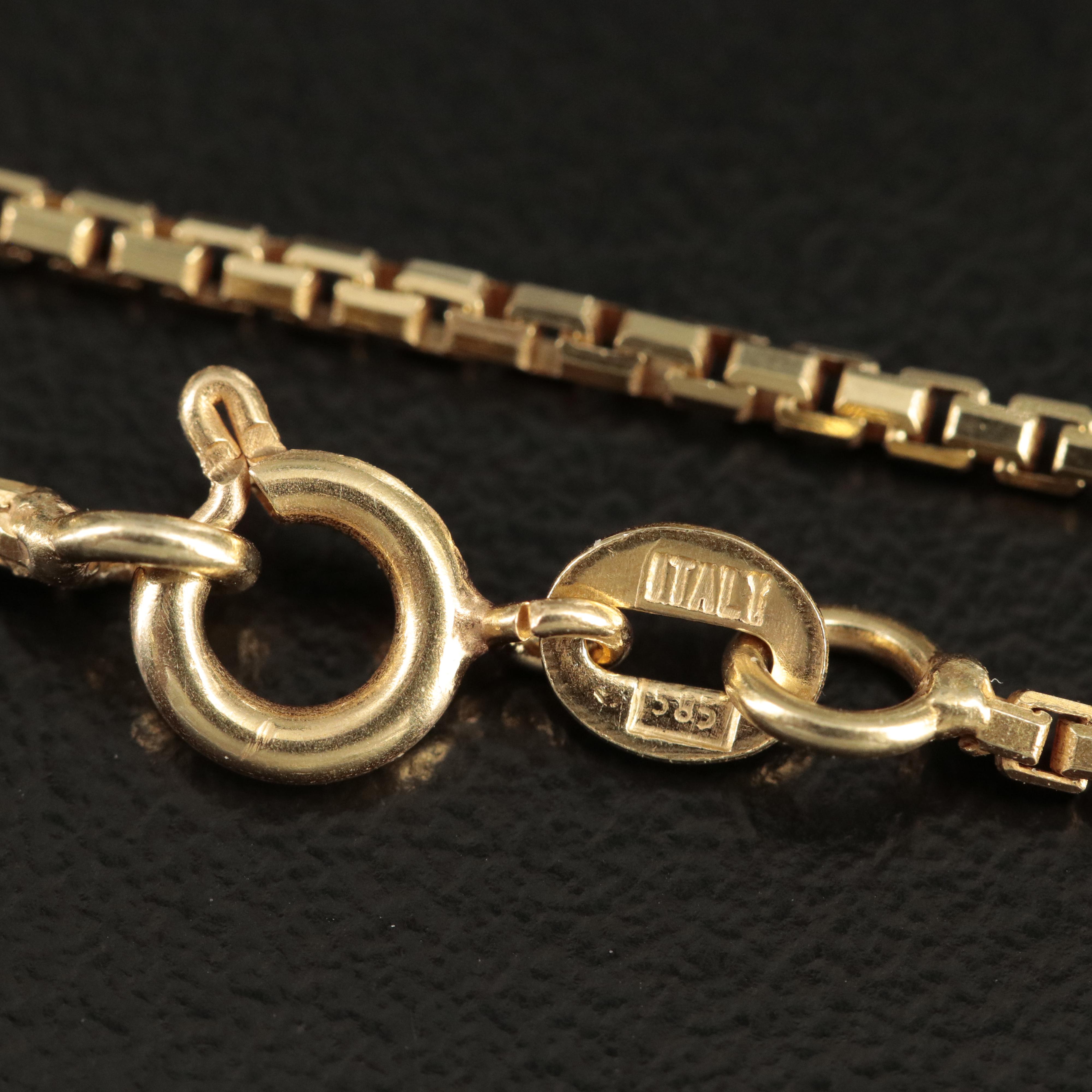 Italian 14K Boston Chain Necklace | EBTH
