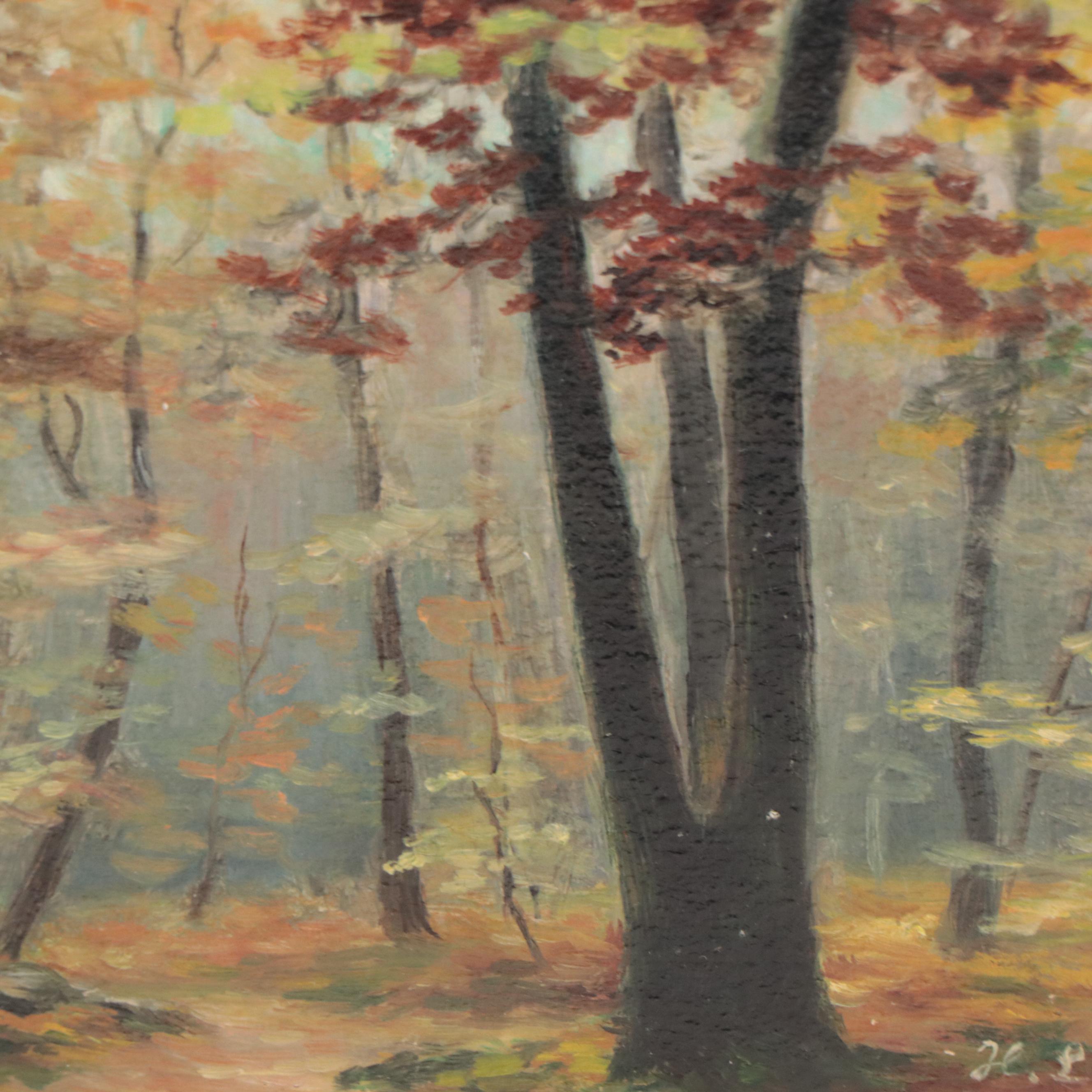 Forest Landscape Oil Painting | EBTH