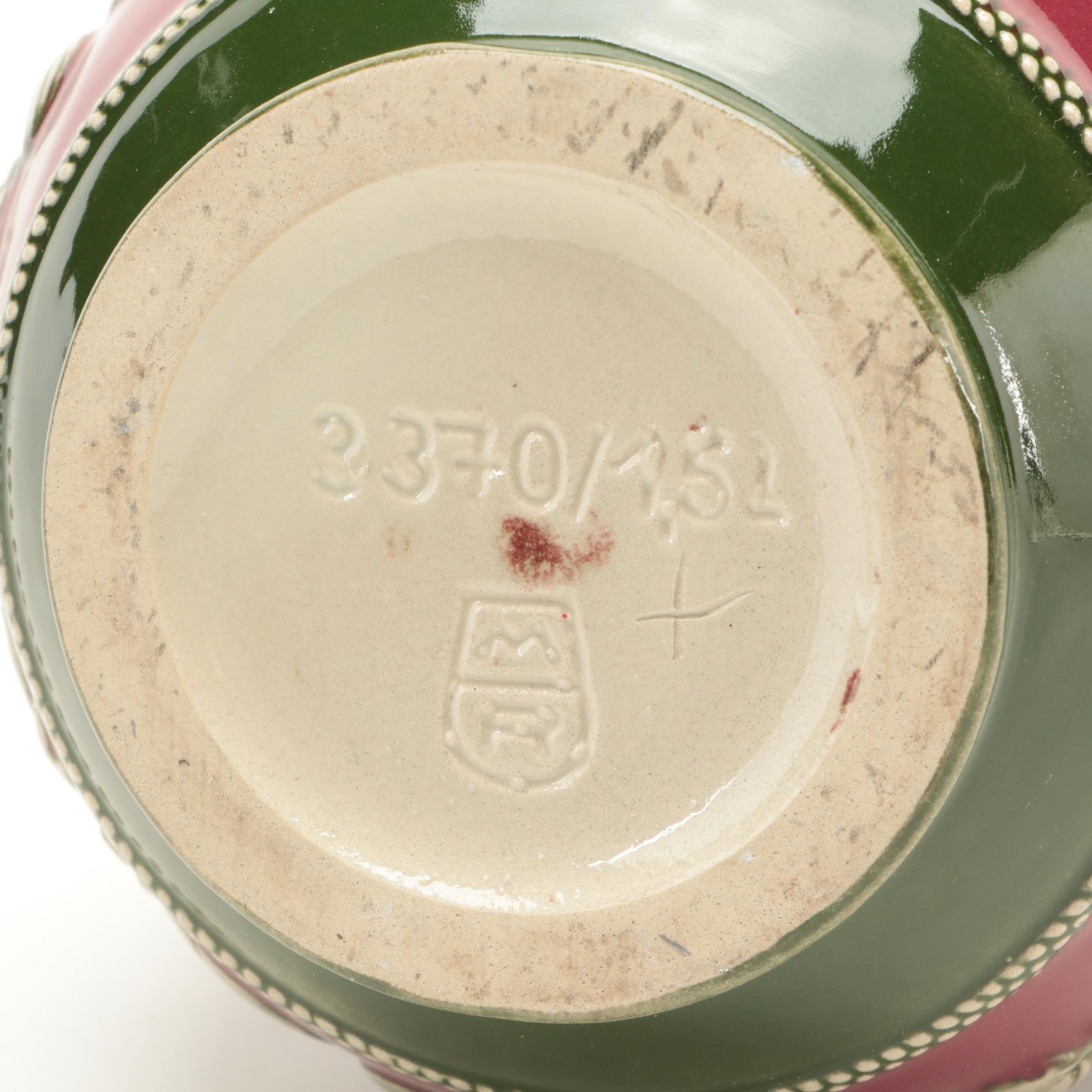 Marzi & Remy German Stoneware Pitcher and Steins, Mid to Late 20th ...