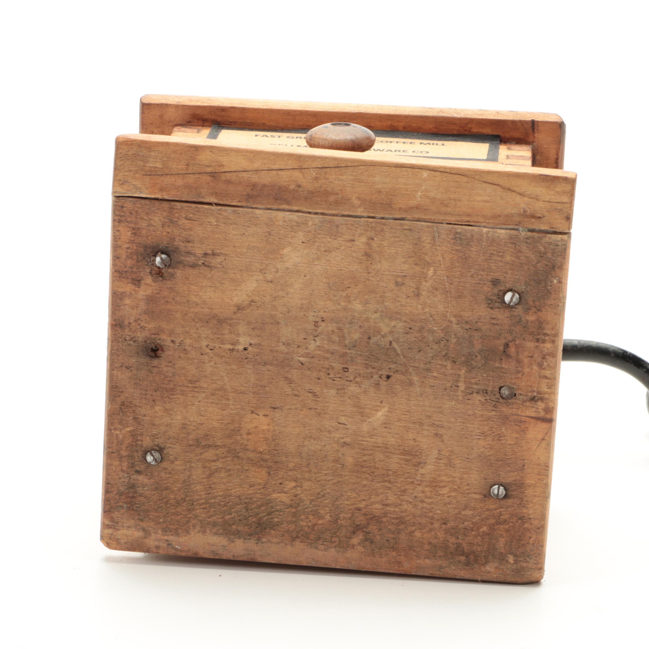 Wood Hand Crank Coffee Grinders, Early 20th Century | EBTH