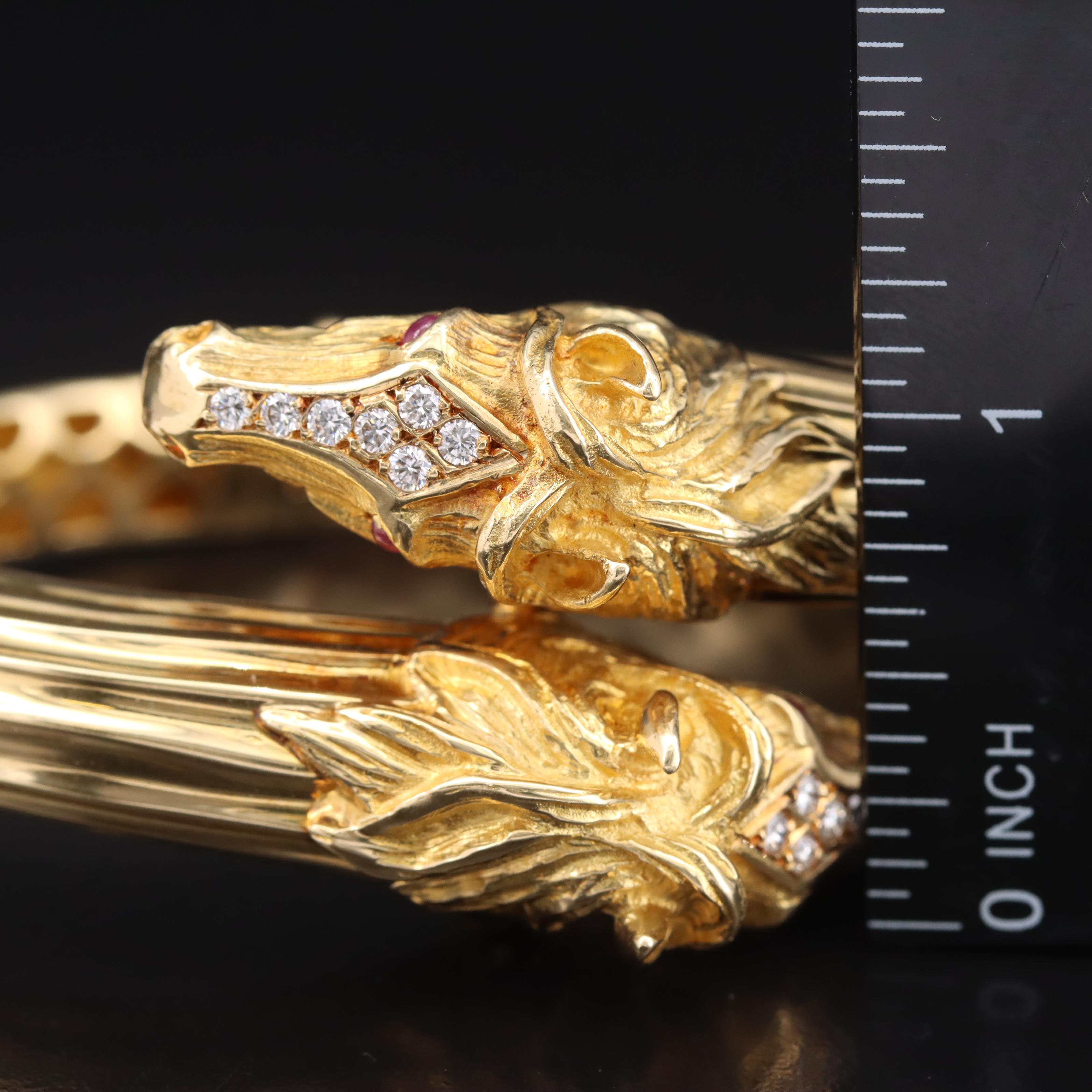 Maramenos & Pateras 18K Diamond and Ruby "Horses" Bracelet | EBTH