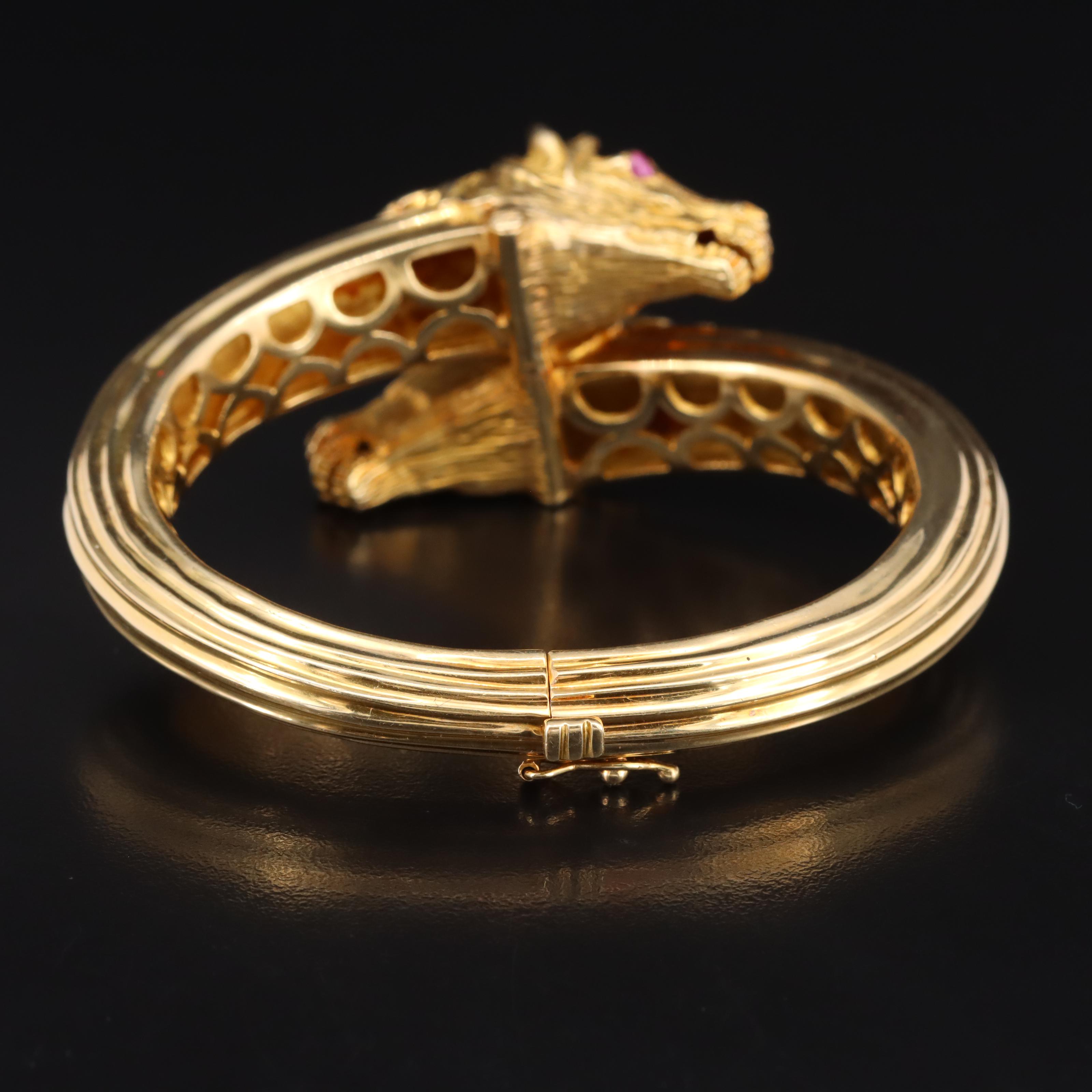 Maramenos & Pateras 18K Diamond and Ruby "Horses" Bracelet | EBTH