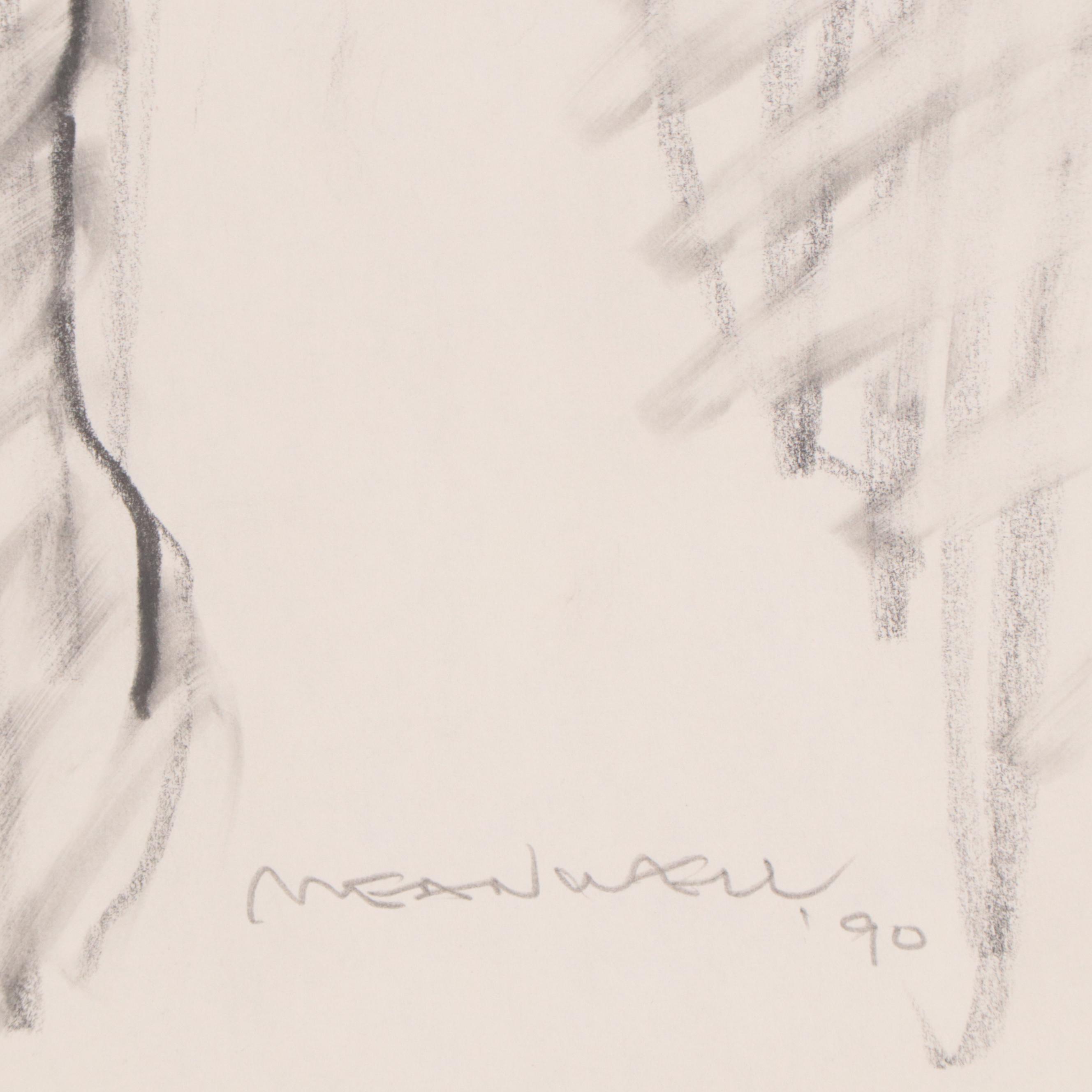 Jack Meanwell Graphite Drawing of Nude Figure, 1990 | EBTH