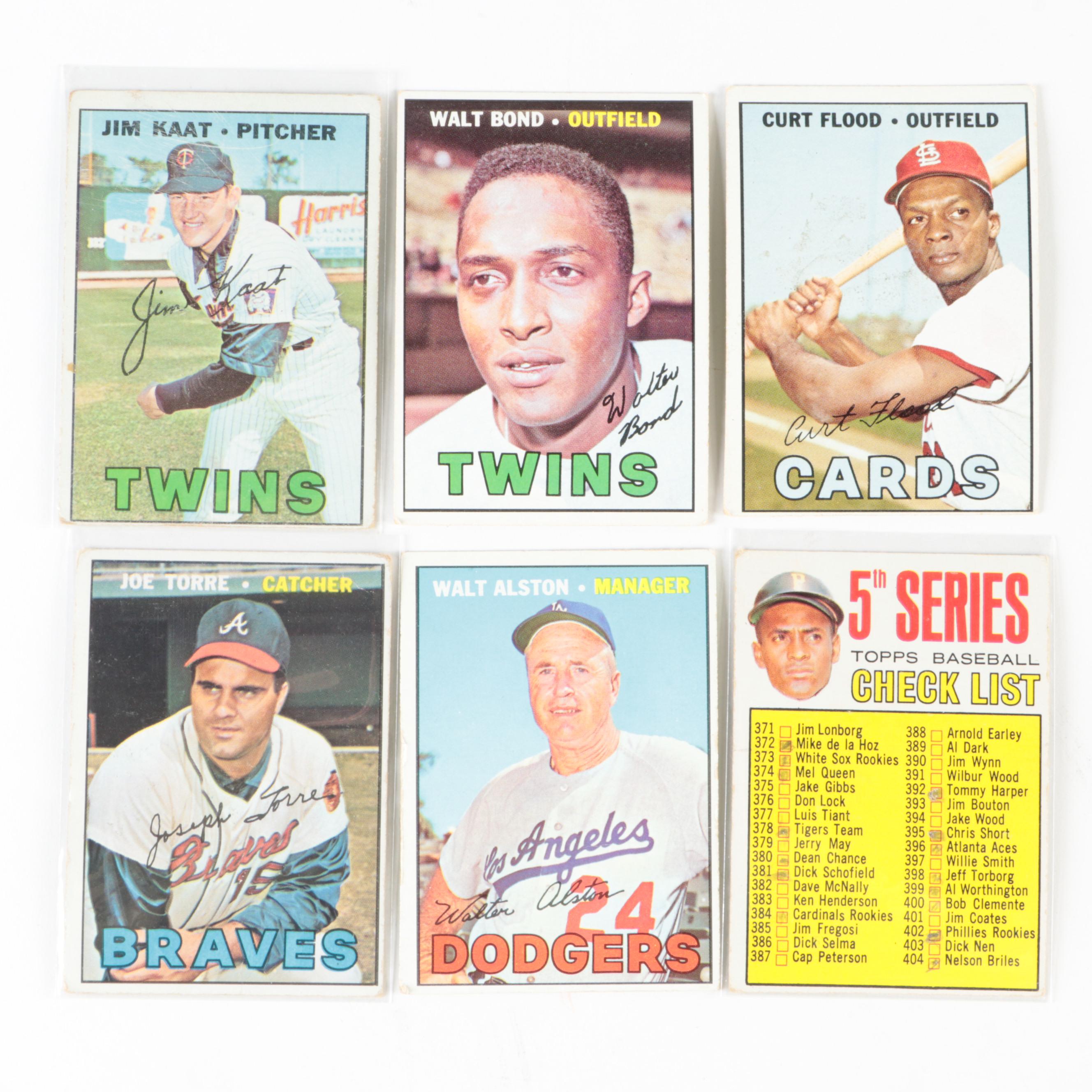 1967 Topps Baseball Cards with Rookies, Torre, Clemente Checklist and ...