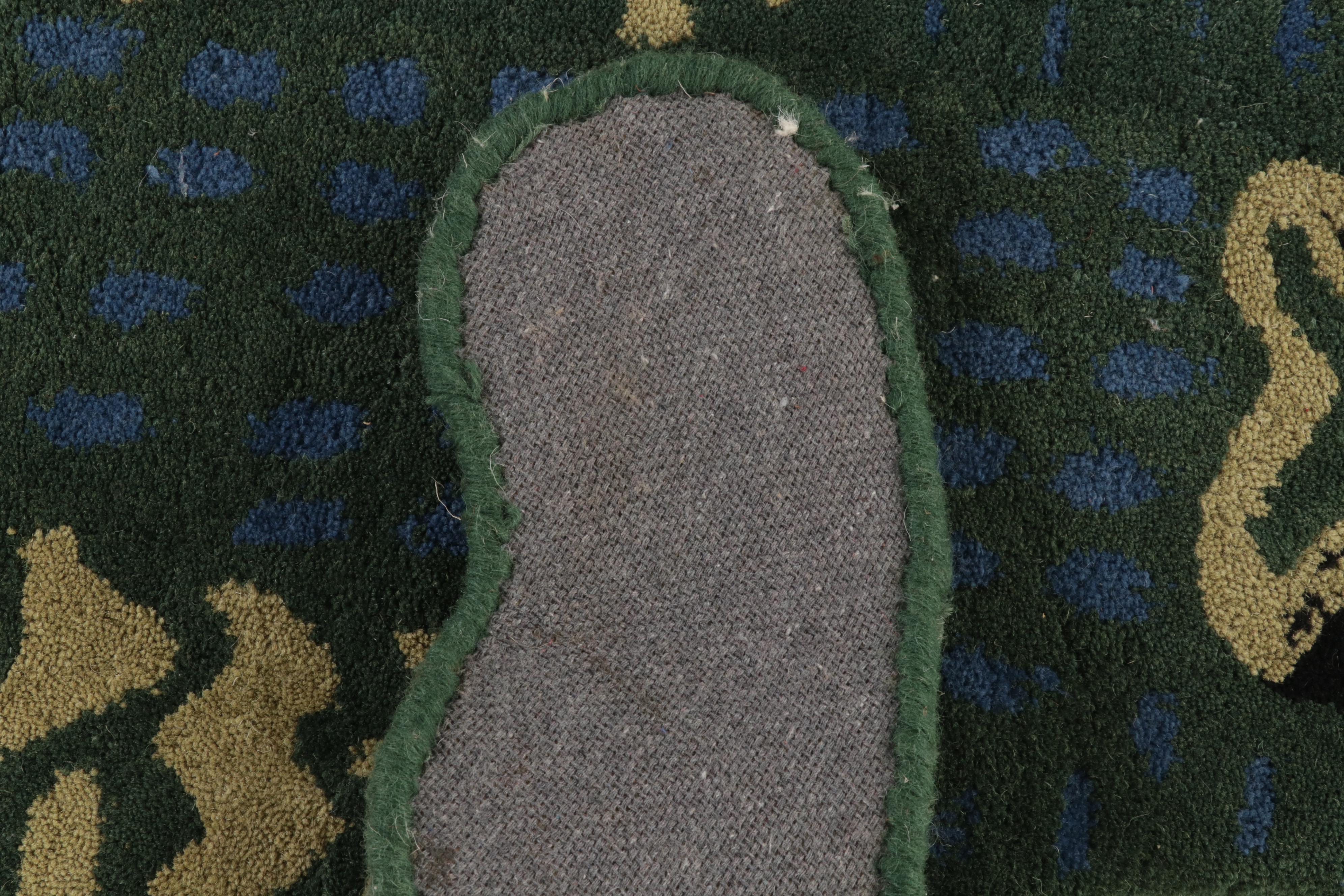 3' x 5' Hand-Tufted Indian Crocodile Shaped Area Rug | EBTH