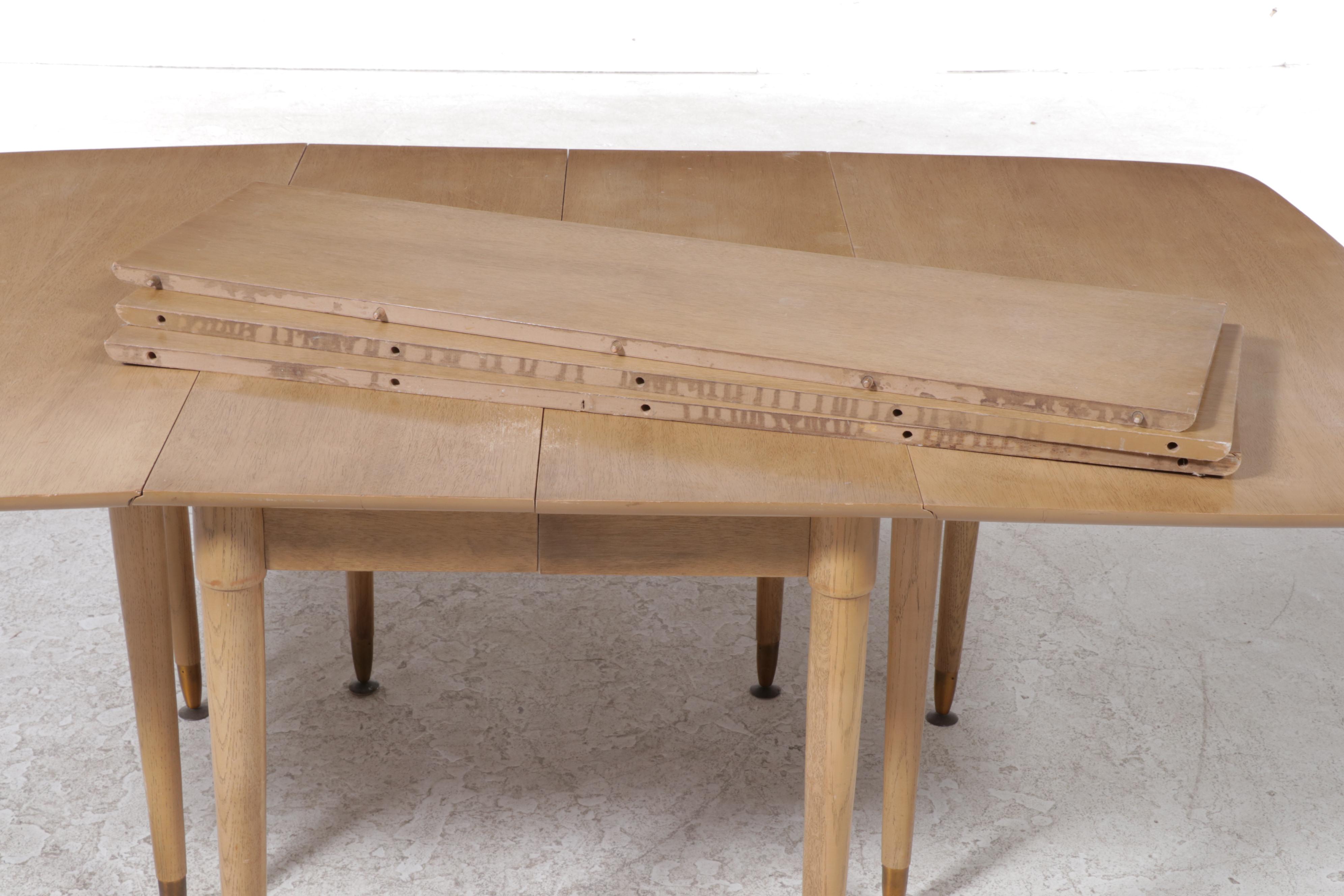 Five-Piece Bassett Mid Century Modern Hardwood Dining Set in Harvest ...