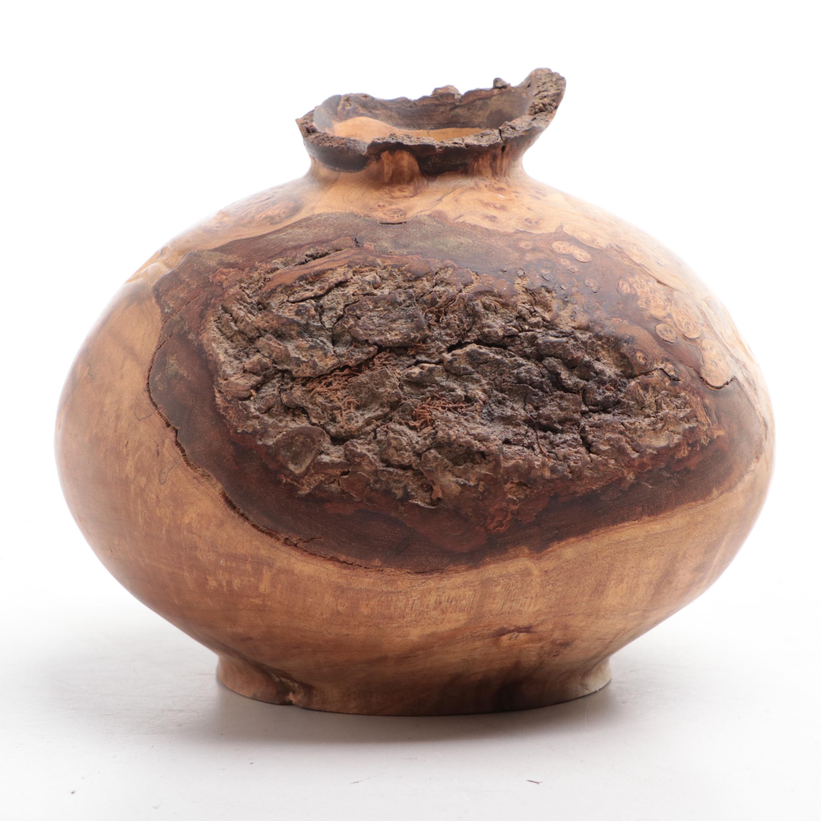 Knud Øland Hand-Turned and Carved Wood Vessel, 1991 | EBTH