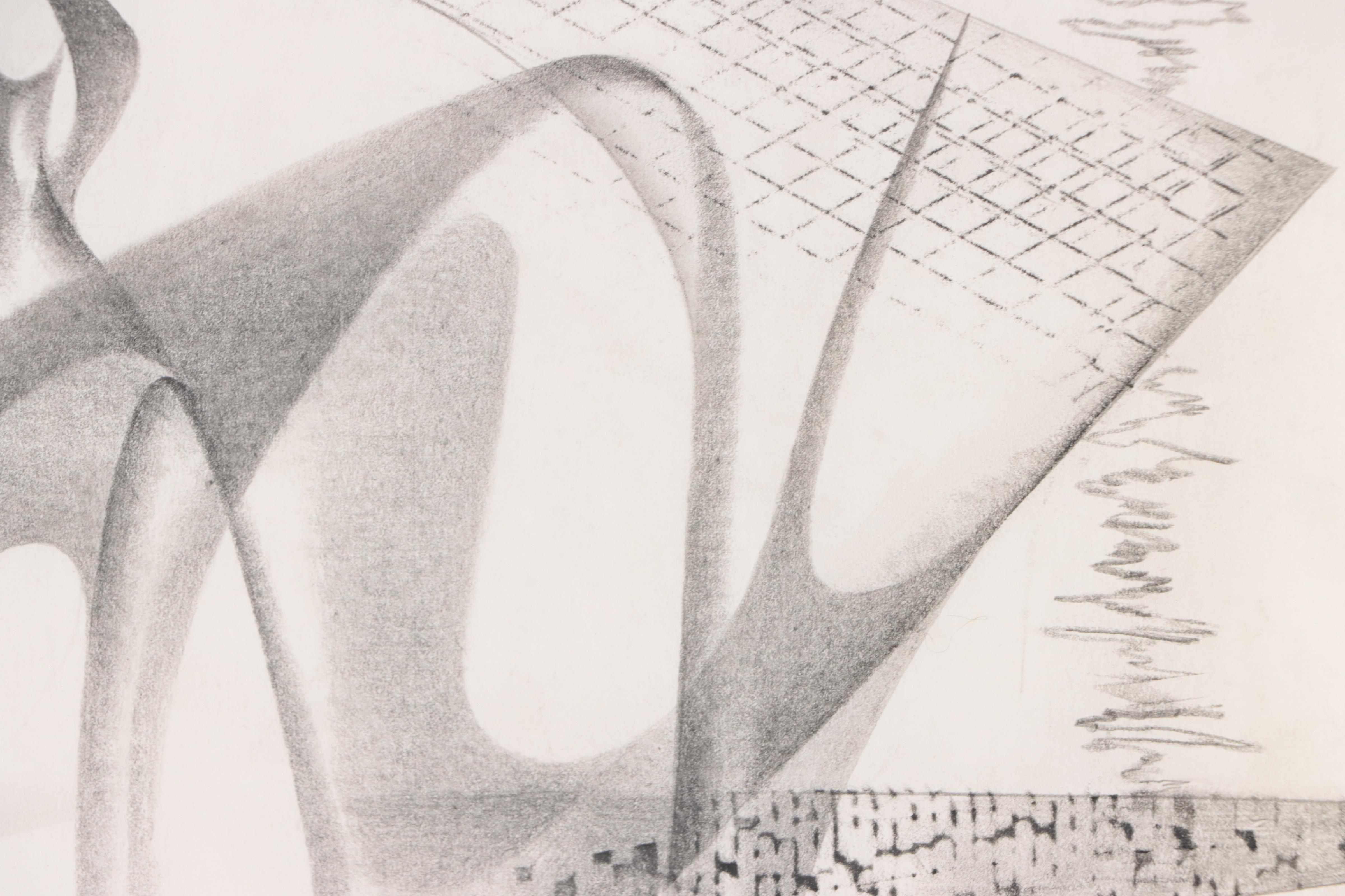 Medard Klein Non-objective Graphite Drawing "Loose Swirls" | EBTH