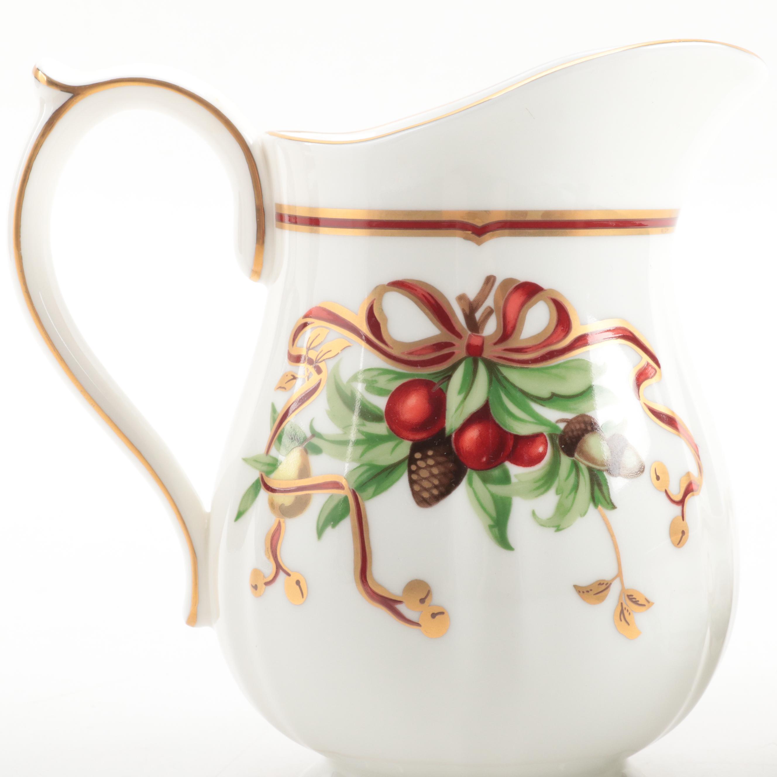 Tiffany & Co. "Tiffany Holiday" Porcelain Pitcher and Bowl | EBTH