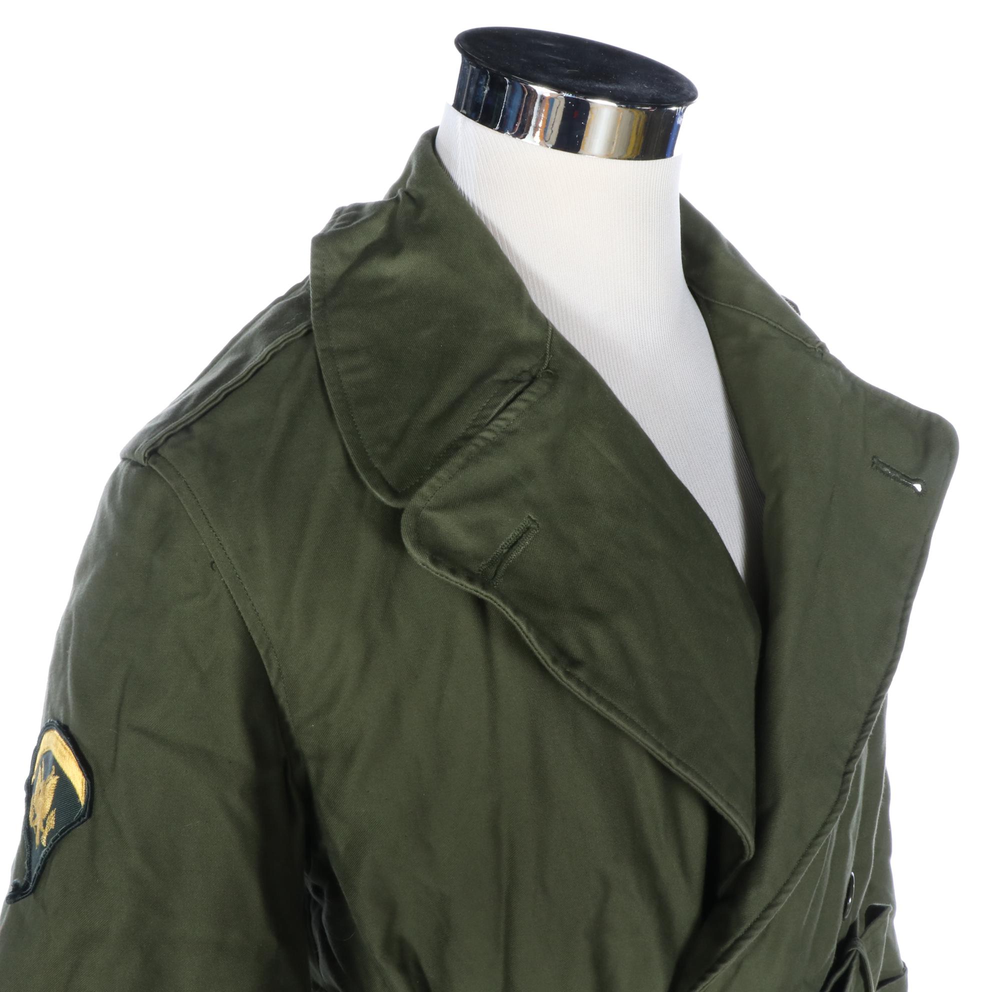 Vietnam Era U.S. Army Cotton Sateen Overcoat OG-107 with Removable ...