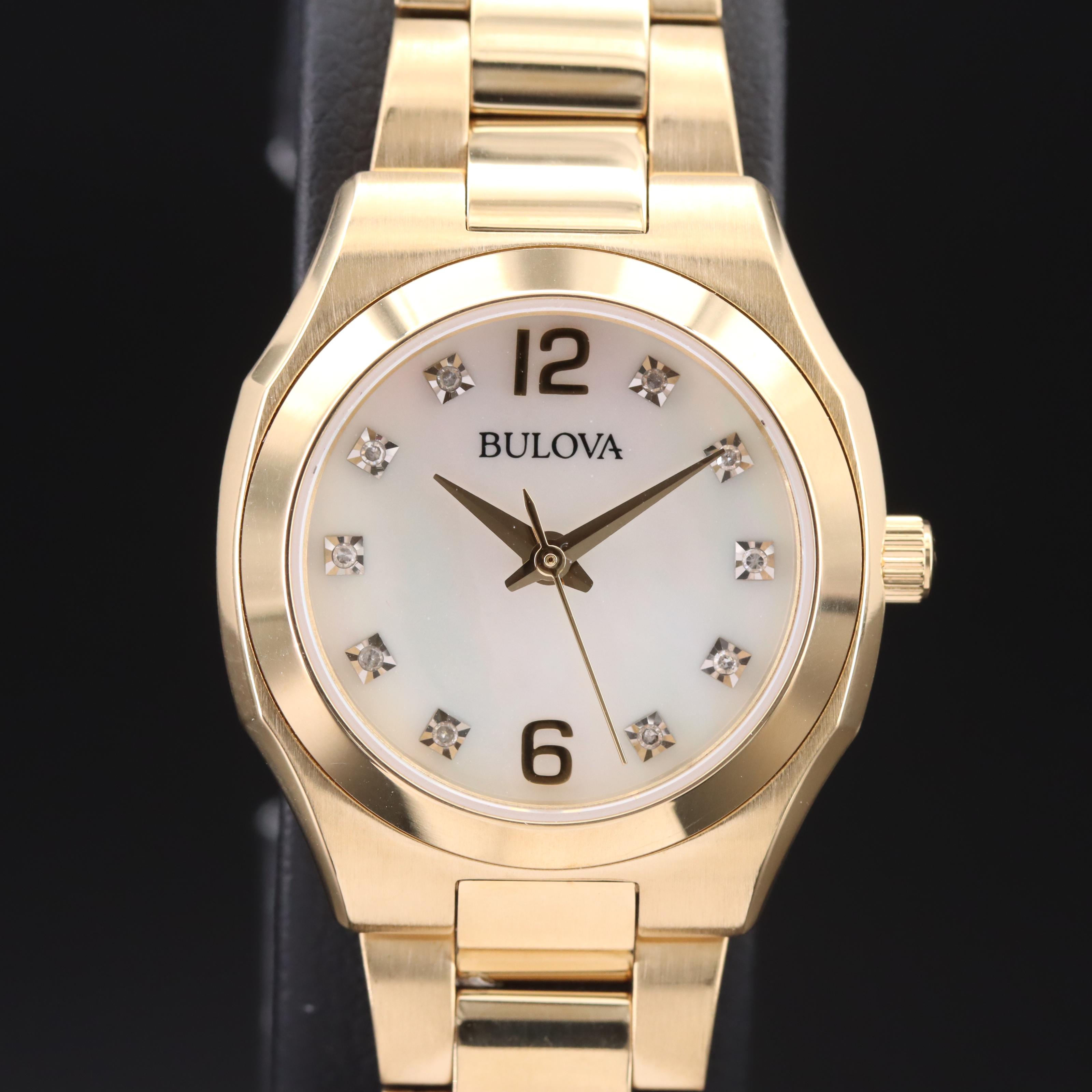 Bulova Mother-of-Pearl Diamond Dial Wristwatch | EBTH