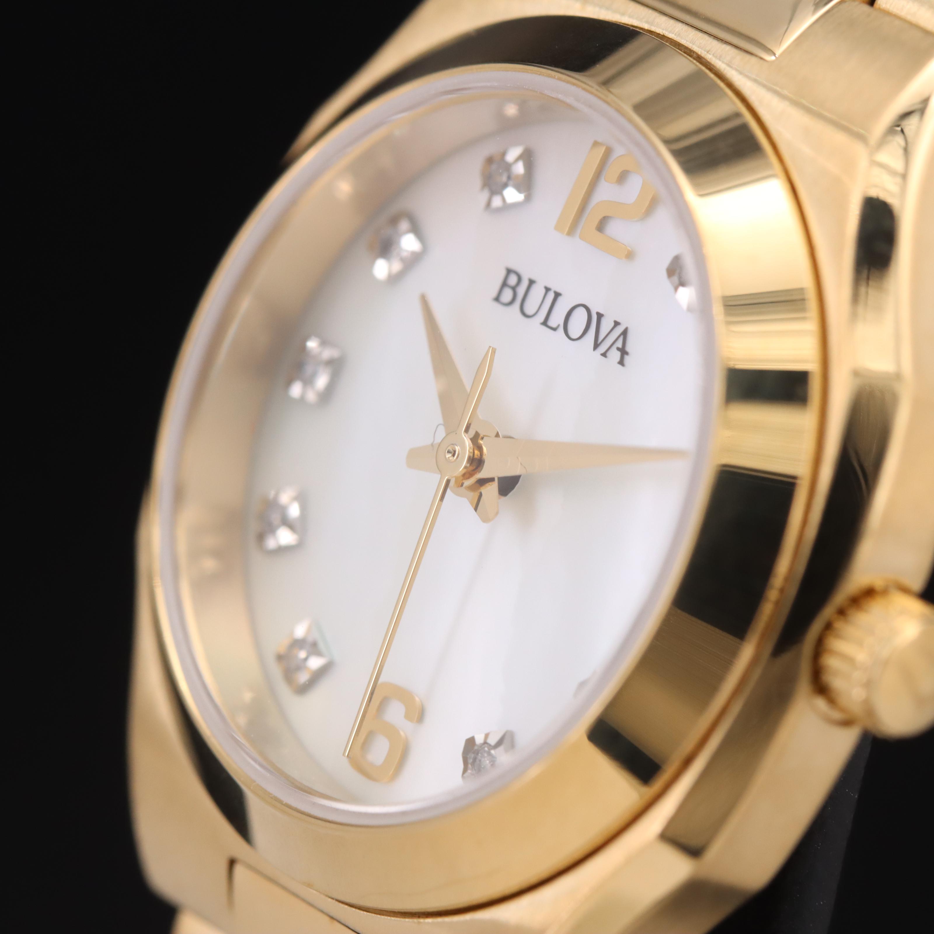 Bulova Mother-of-Pearl Diamond Dial Wristwatch | EBTH