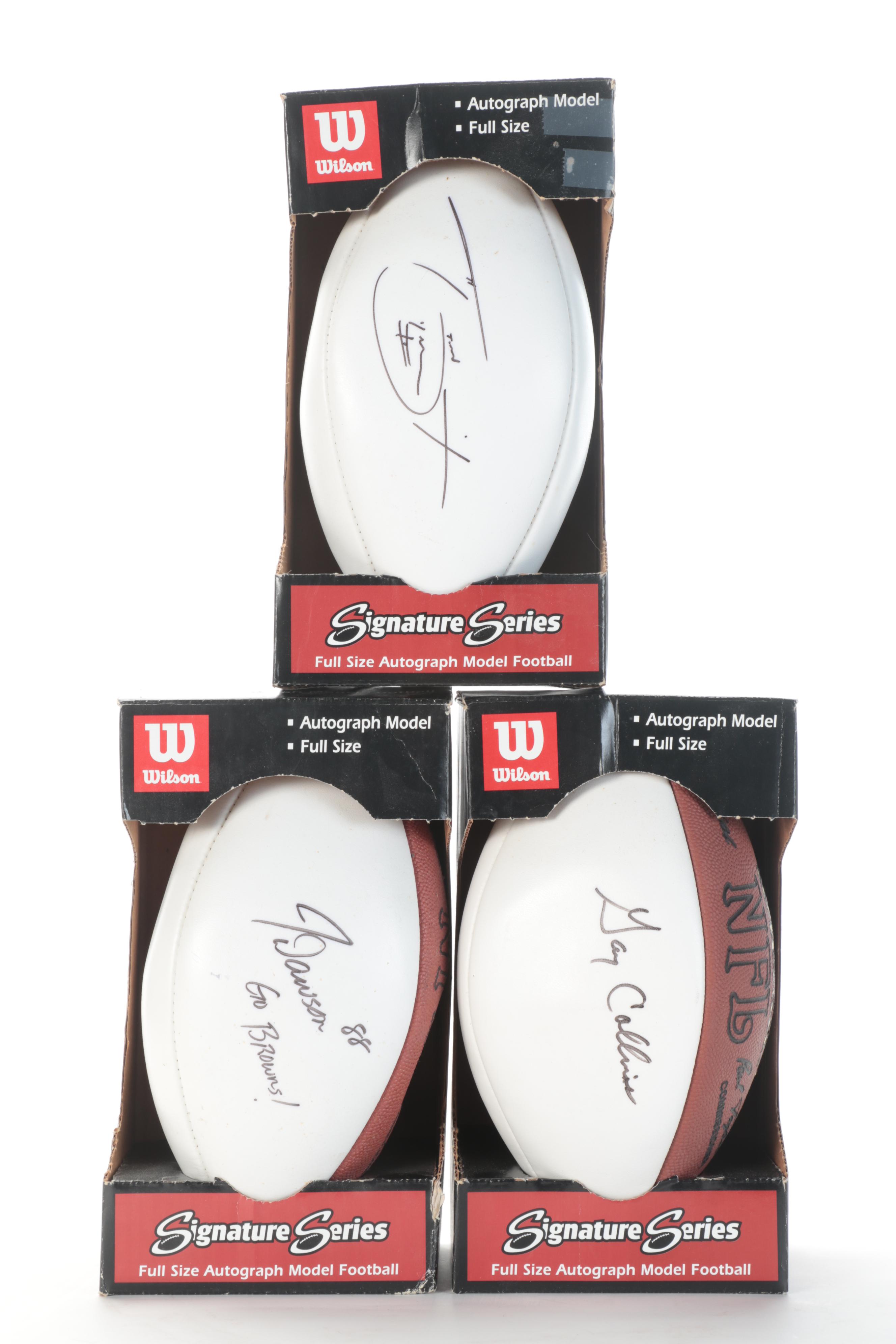 Cleveland Browns Signed Footballs, Giclées and More Including Collins ...