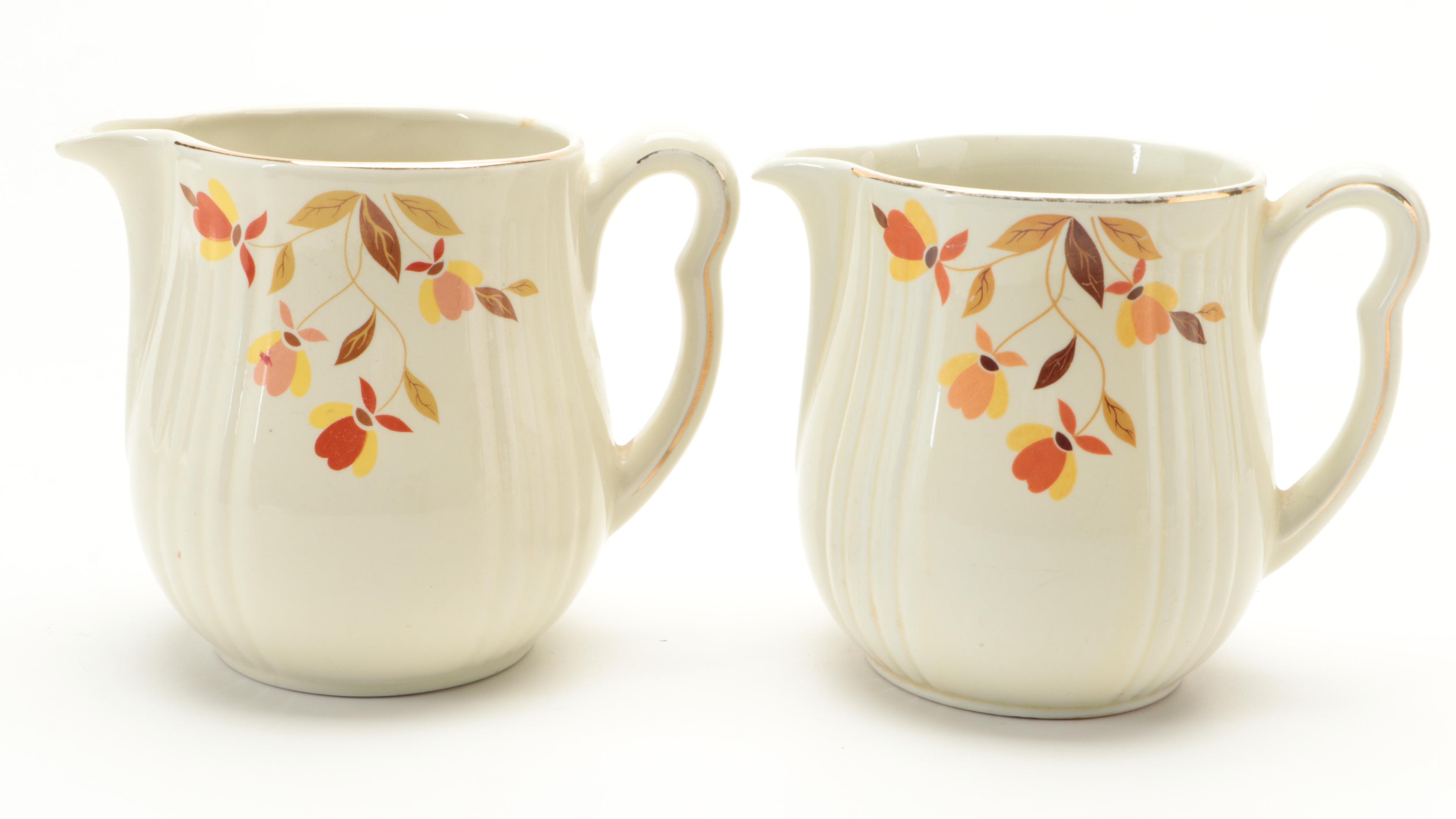 Hall China "Autumn Leaf" Ceramic Teapot and Warming Stand with ...