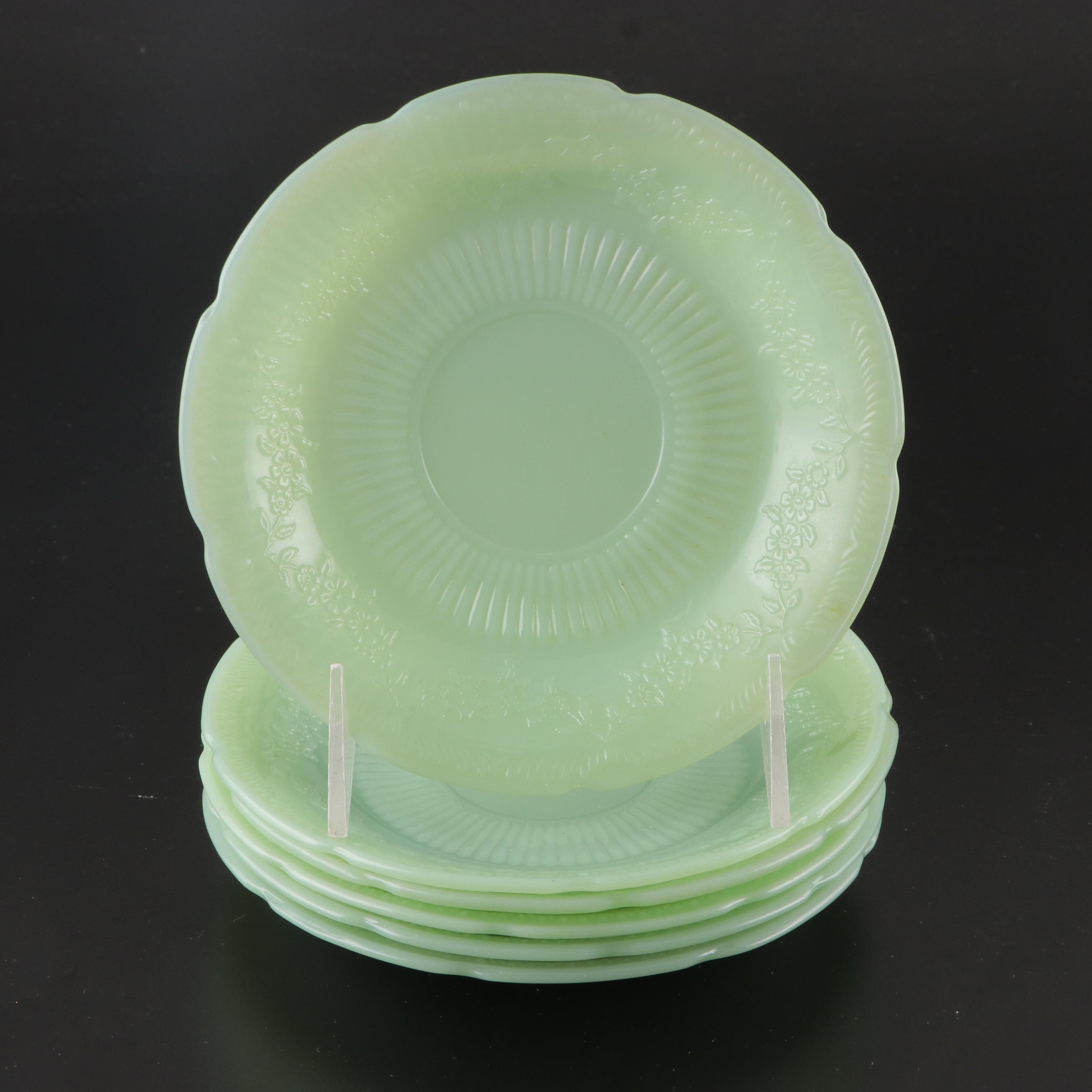 Fire-King Jadeite Oven Ware Green Glass Plates, Mid-20th Century | EBTH