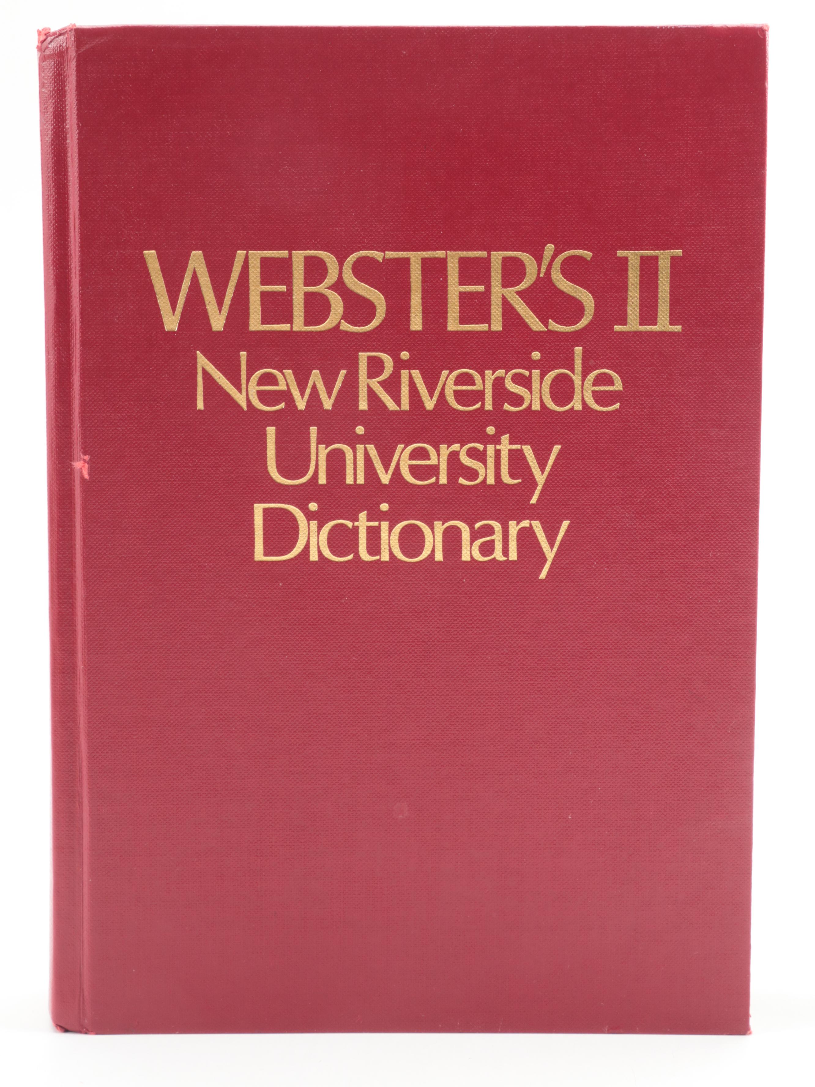 "Webster's II New Riverside University Dictionary" by Howard Webber and ...