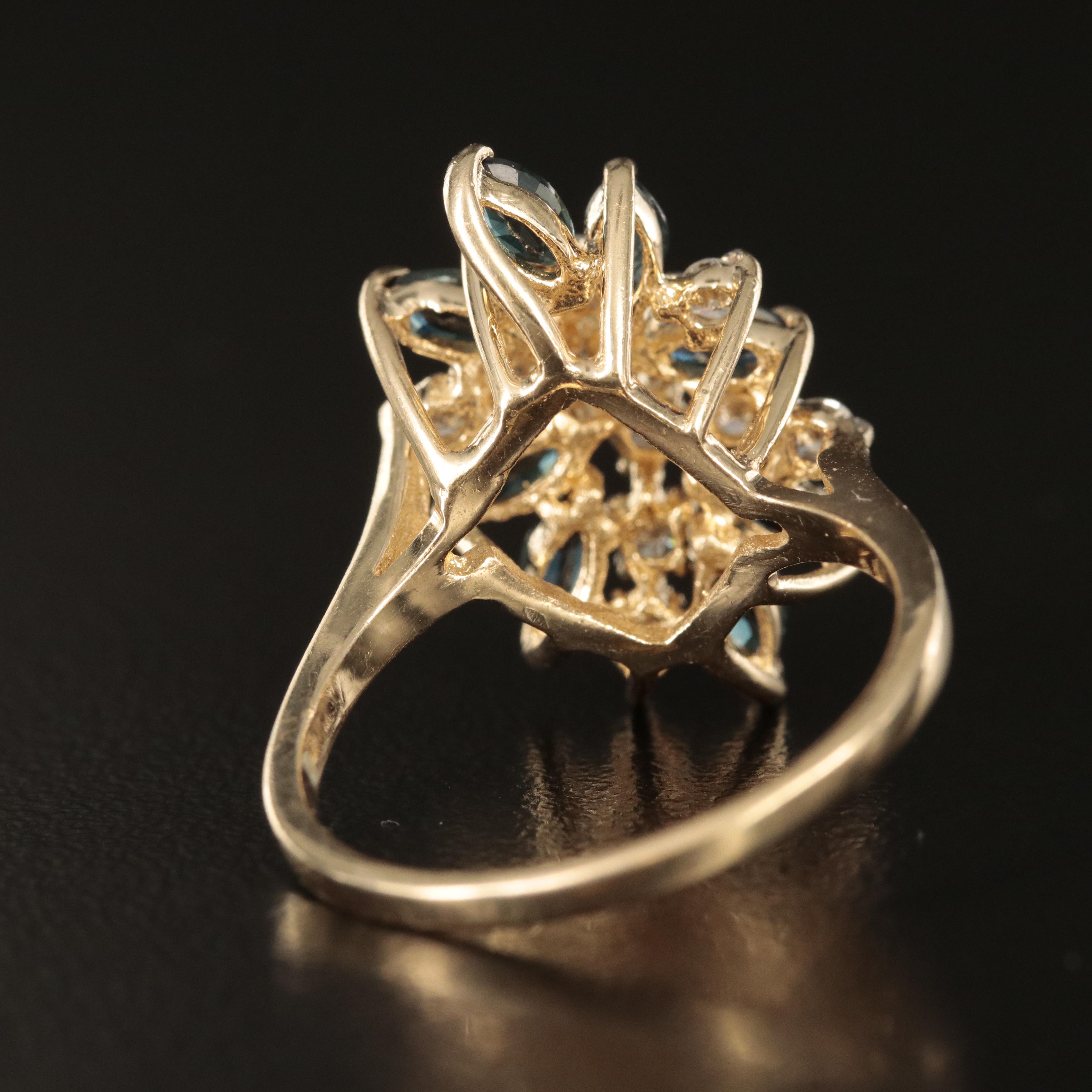 Bristol Seamless Ring Co. 14K Diamond and Sapphire Ring | EBTH