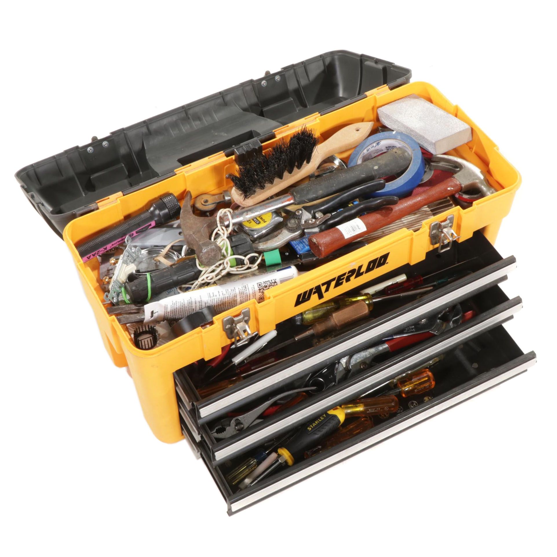 Waterloo Lift-Top and Three-Drawer Portable Tool Chest with Assorted ...