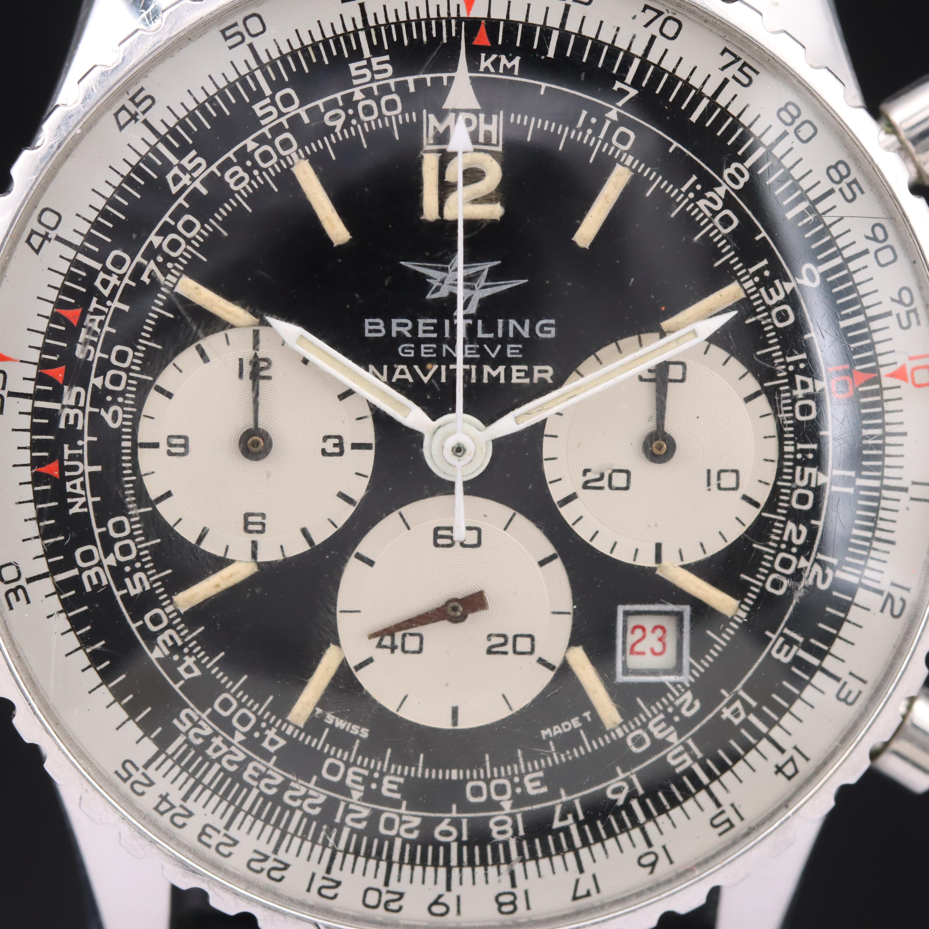 1973 Breitling Double Plane Logo Navitimer 7806 Wristwatch | EBTH