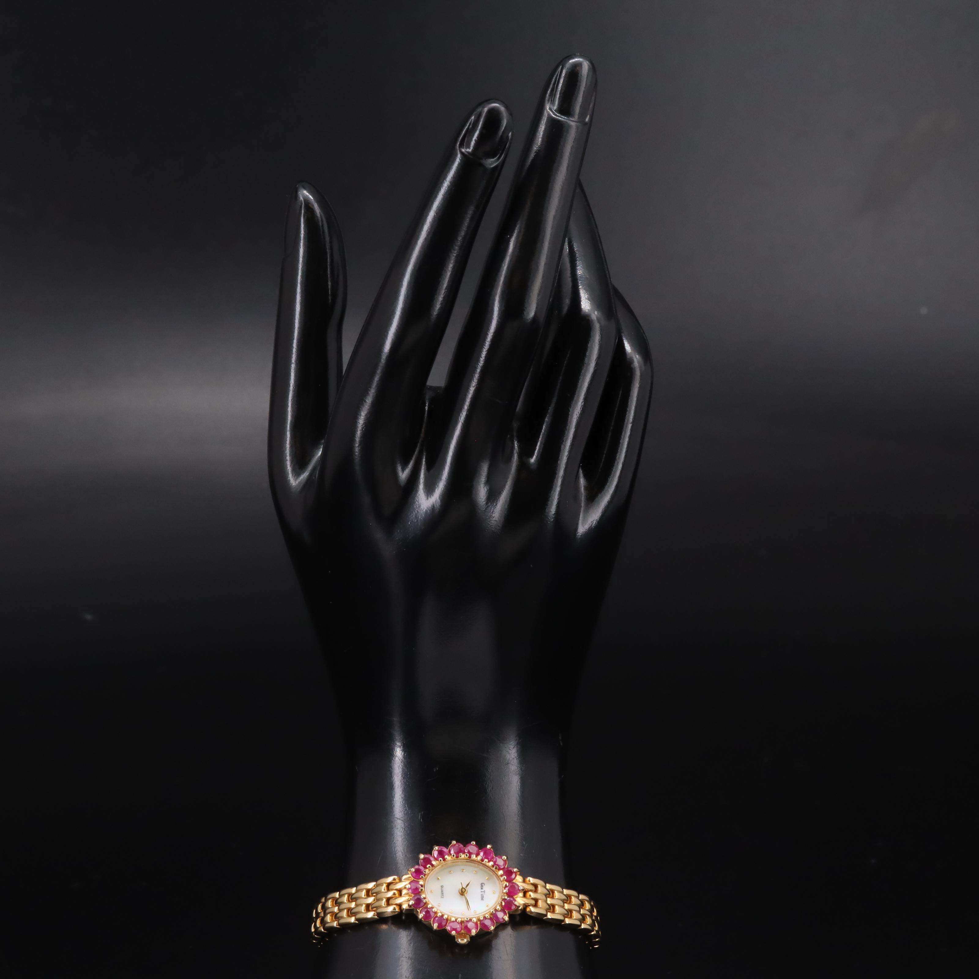 Gem Time Mother-of-Pearl Dial and Ruby Case Wristwatch | EBTH