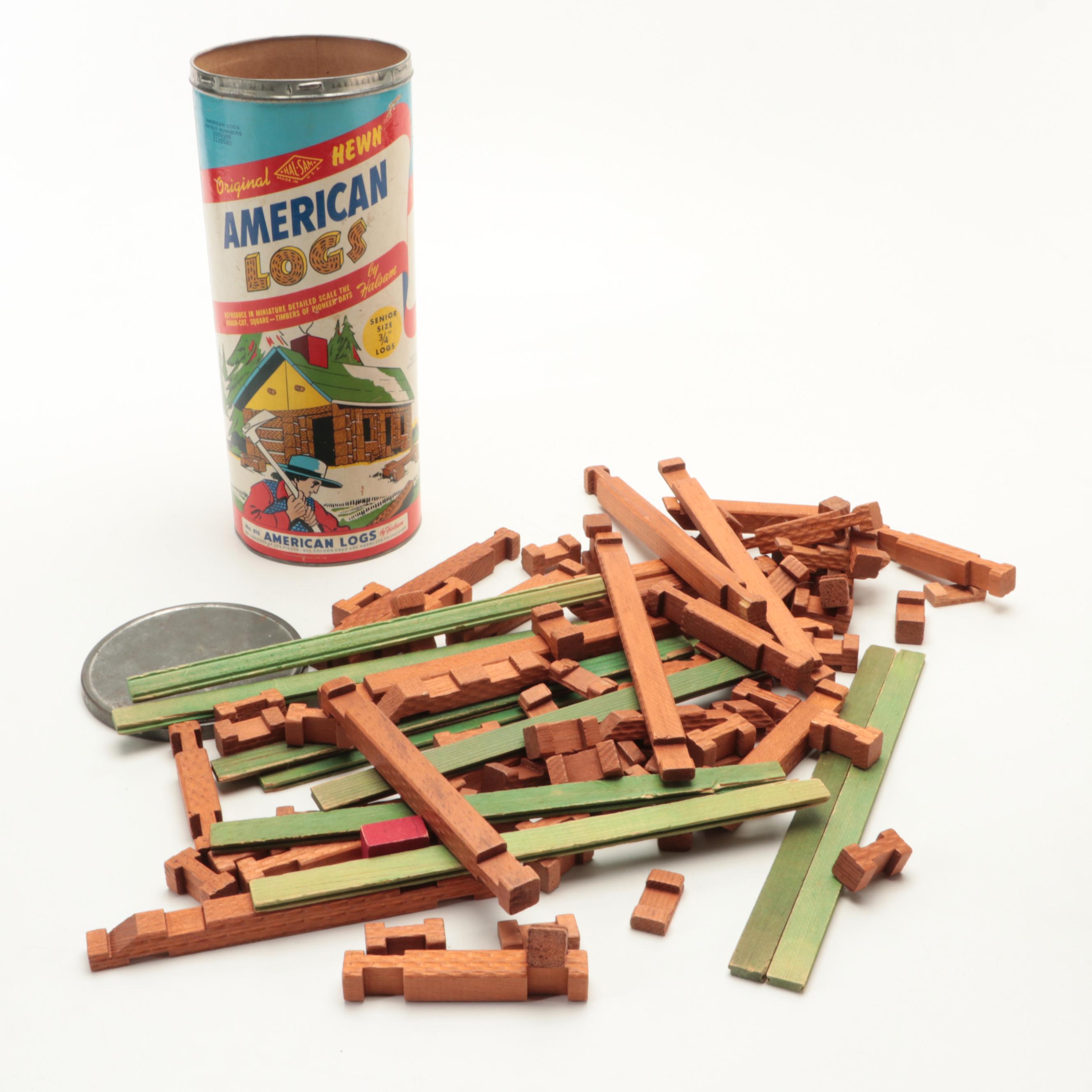 Hewn American Logs by Halsam Sets 815 and 805, Mid-20th Century | EBTH