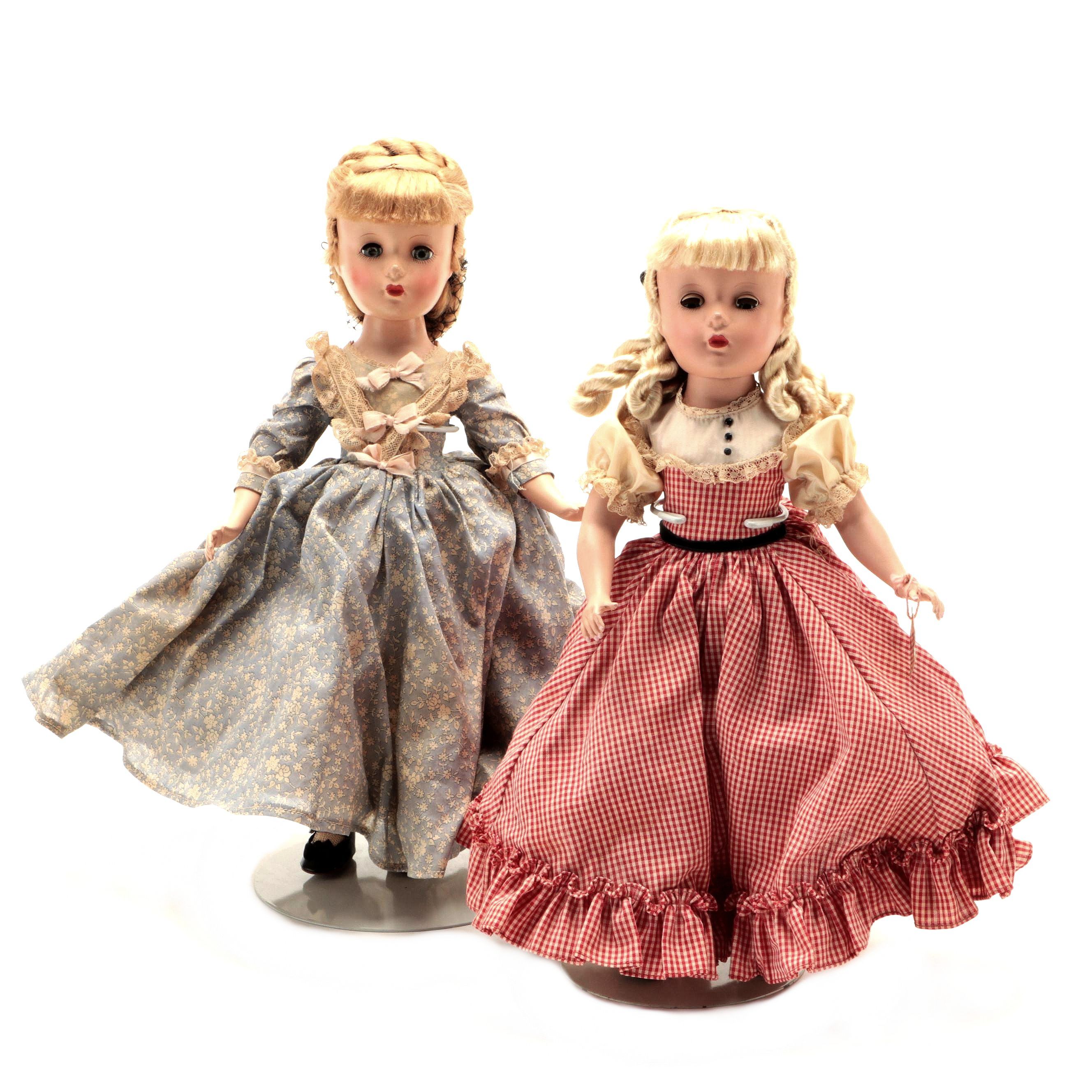 Madame Alexander Little Women "Meg" and "Amy" Dolls, Mid-Late 20th ...