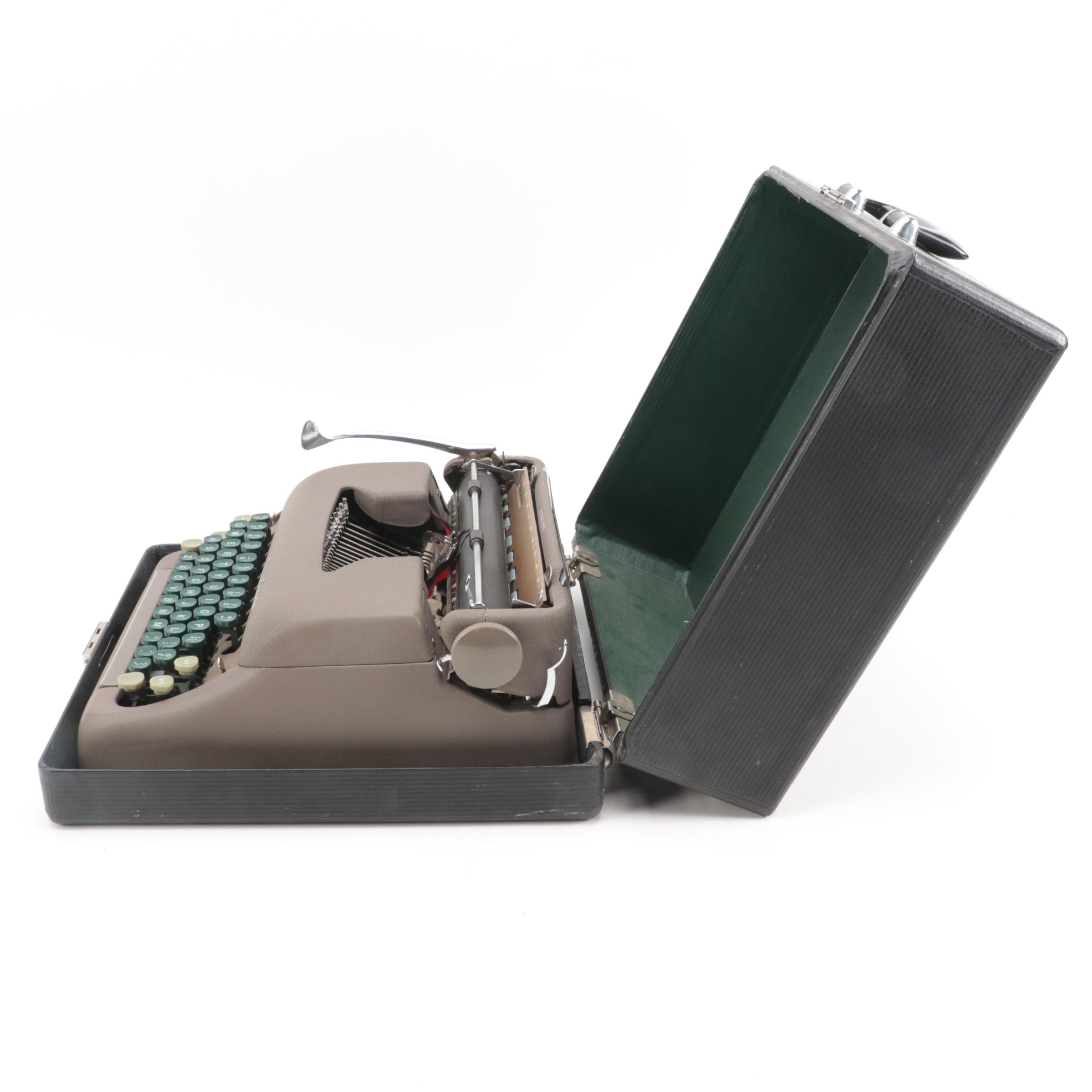 Smith-Corona Sterling Portable Typewriter with Case, Mid-20th Century ...