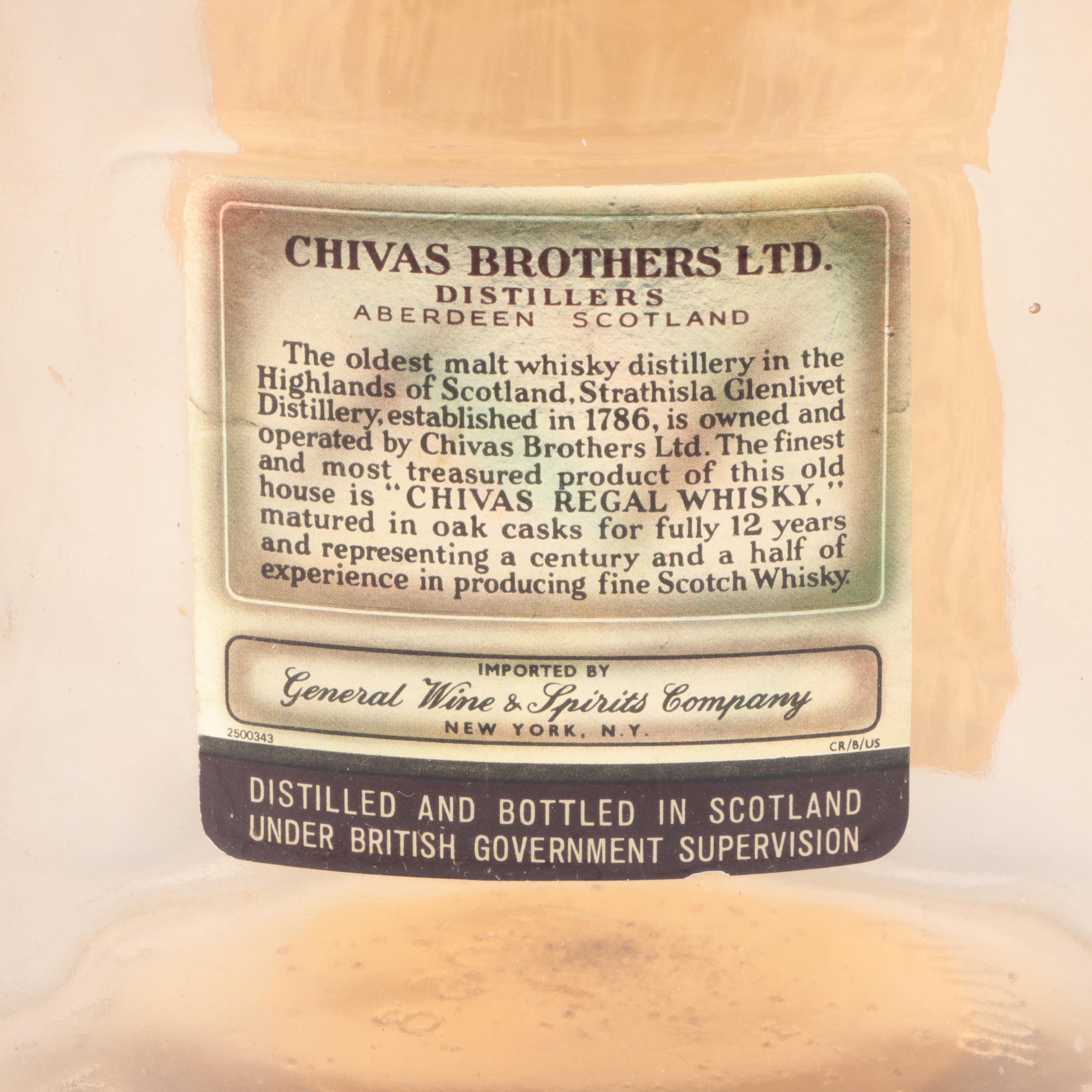 Chivas Regal Whisky Bottle French Wired as Table Lamp | EBTH