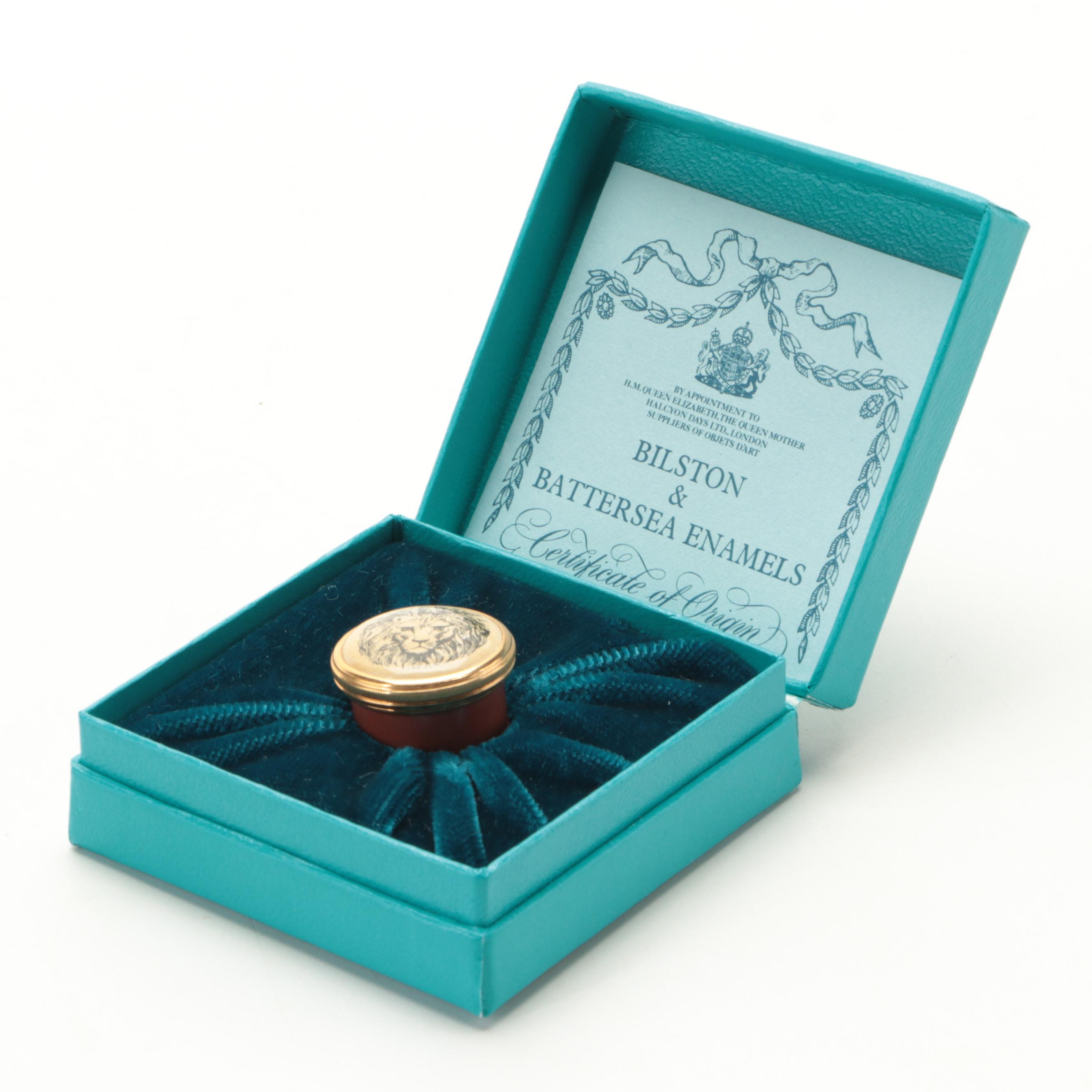 Halcyon Days 50th Anniversary English National Opera Box with Lion Head ...