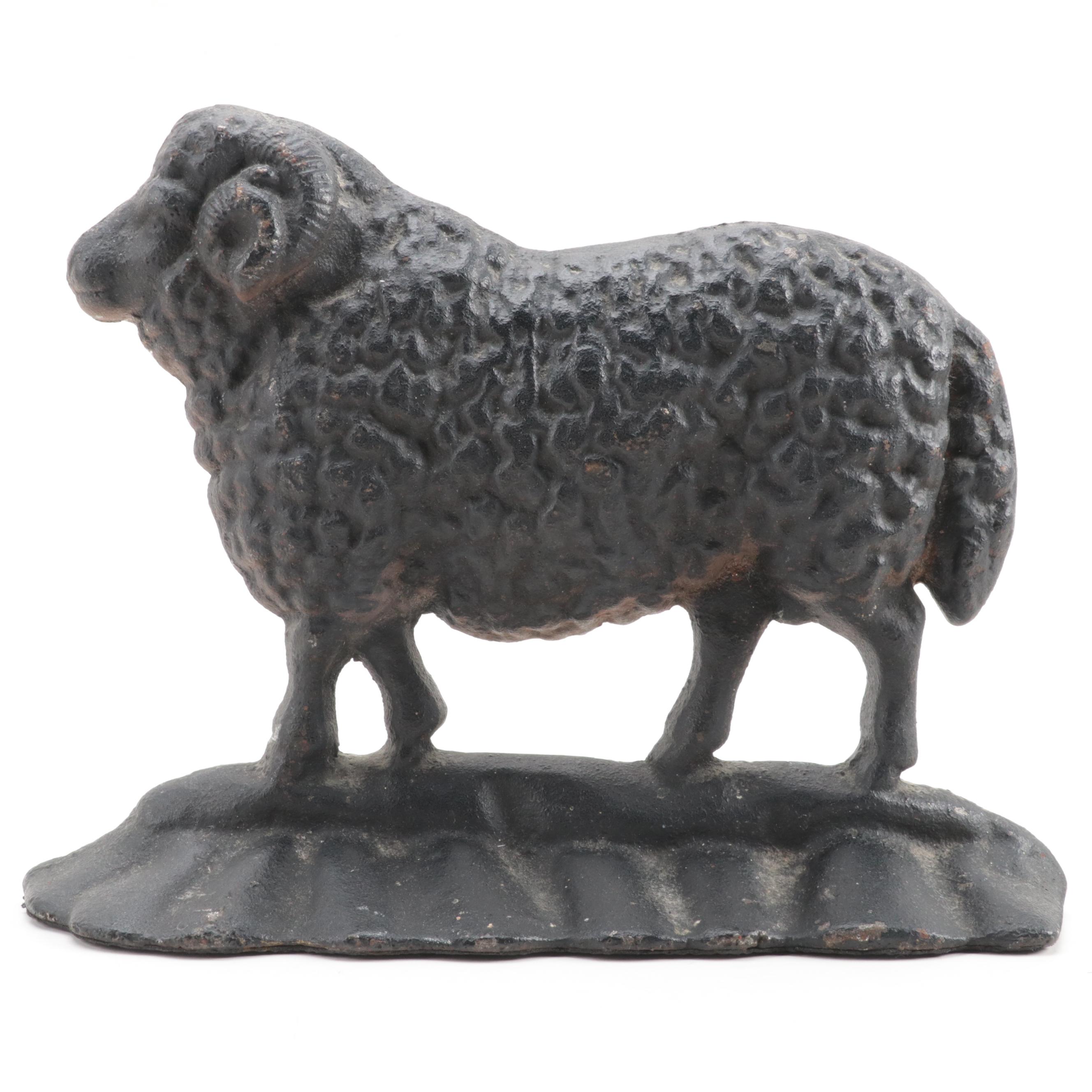Cast Iron Sheep Doorstop | EBTH