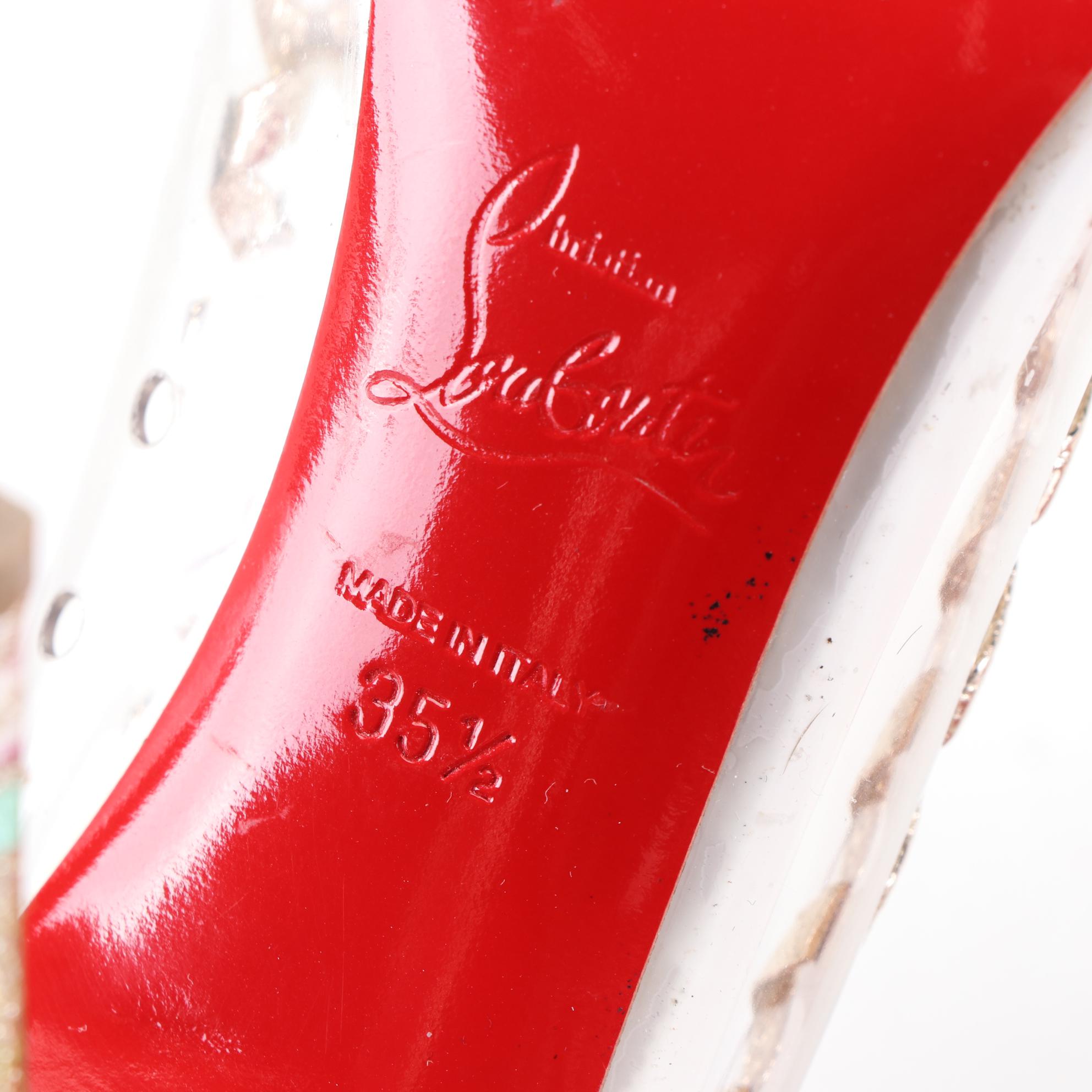 Christian Louboutin "Lisabeth" Pumps in Vinyl, Leather, and Fabric | EBTH