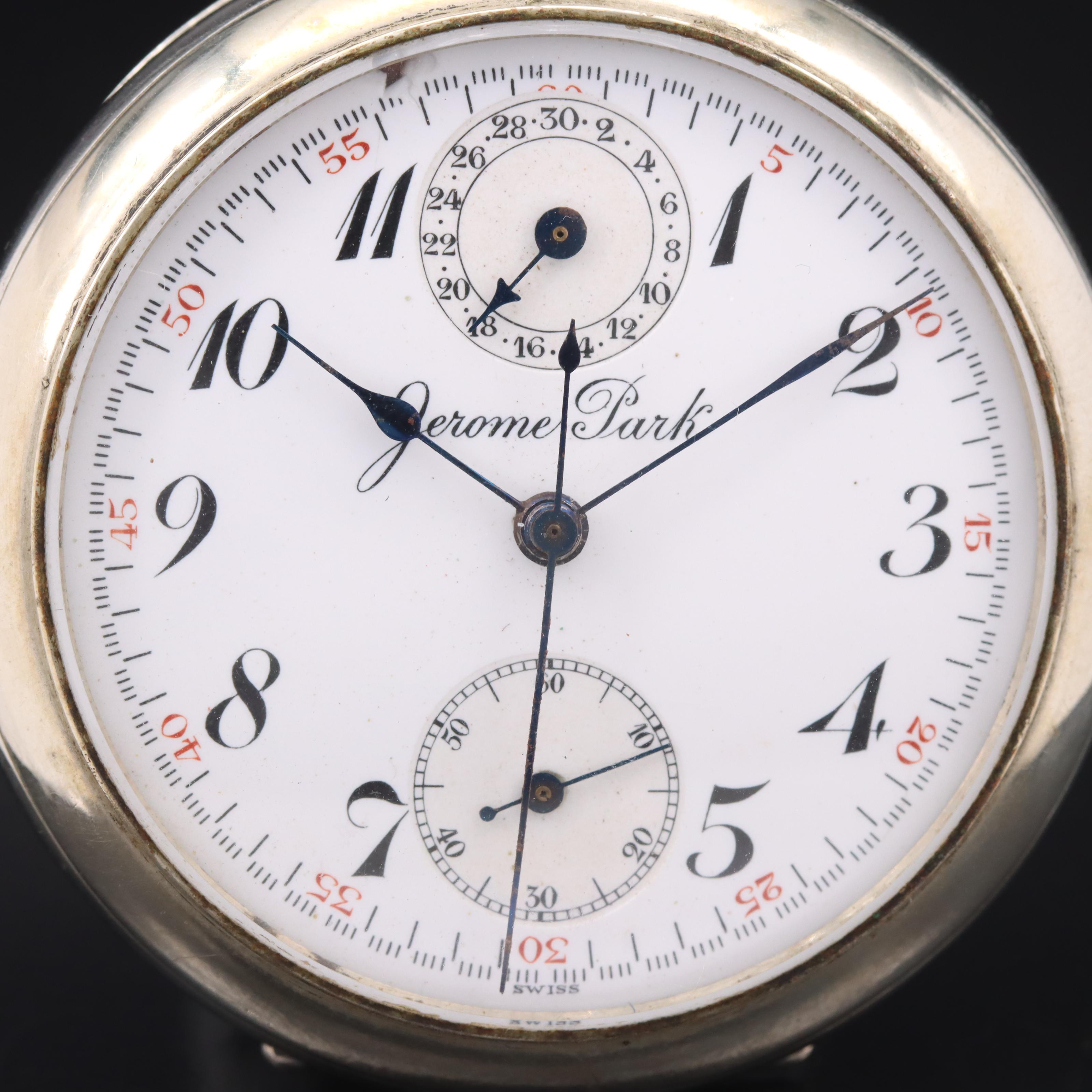 Jerome Park Swiss Gallet Chronograph Pocket Watch | EBTH