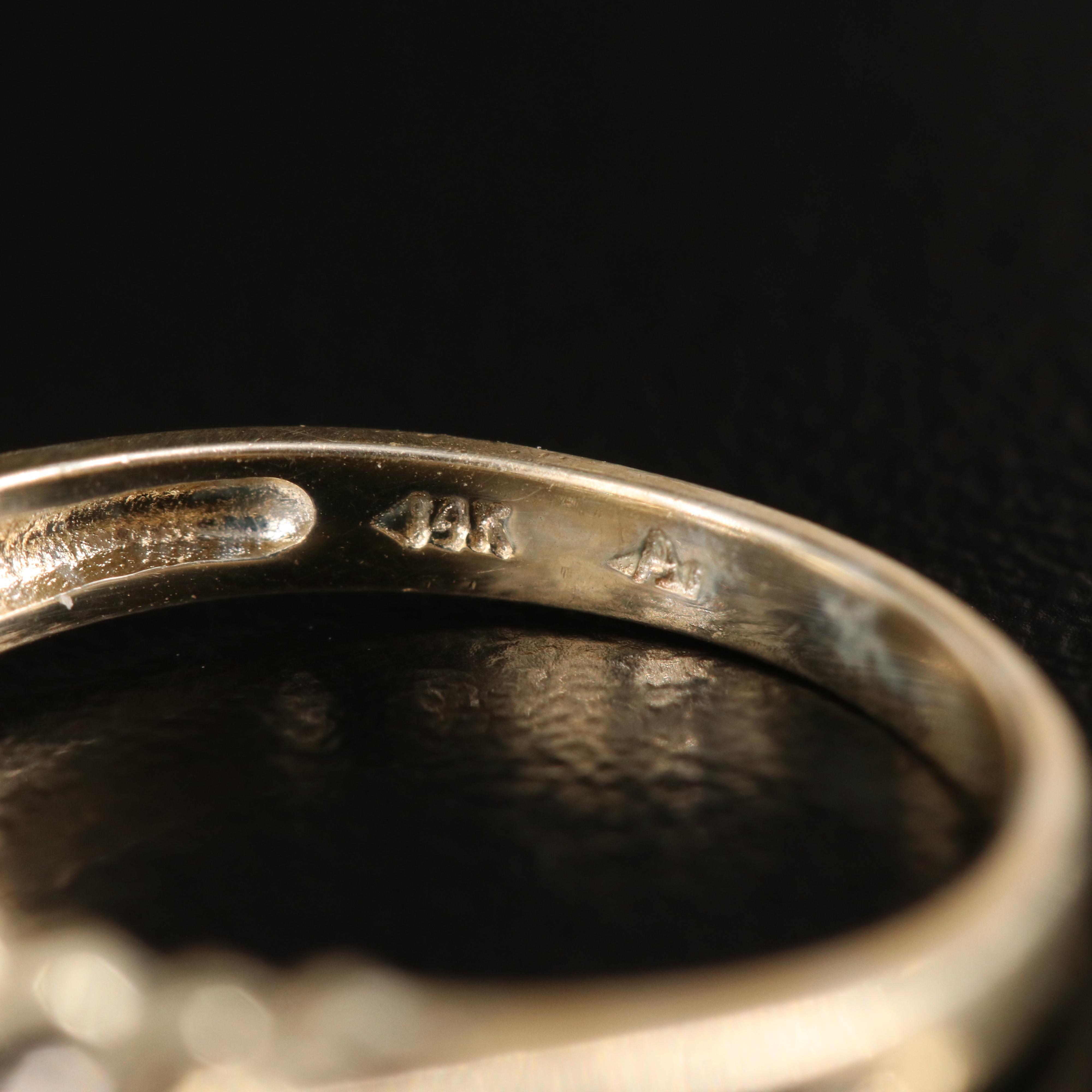 14K Sapphire and Diamond Stepped Ring | EBTH