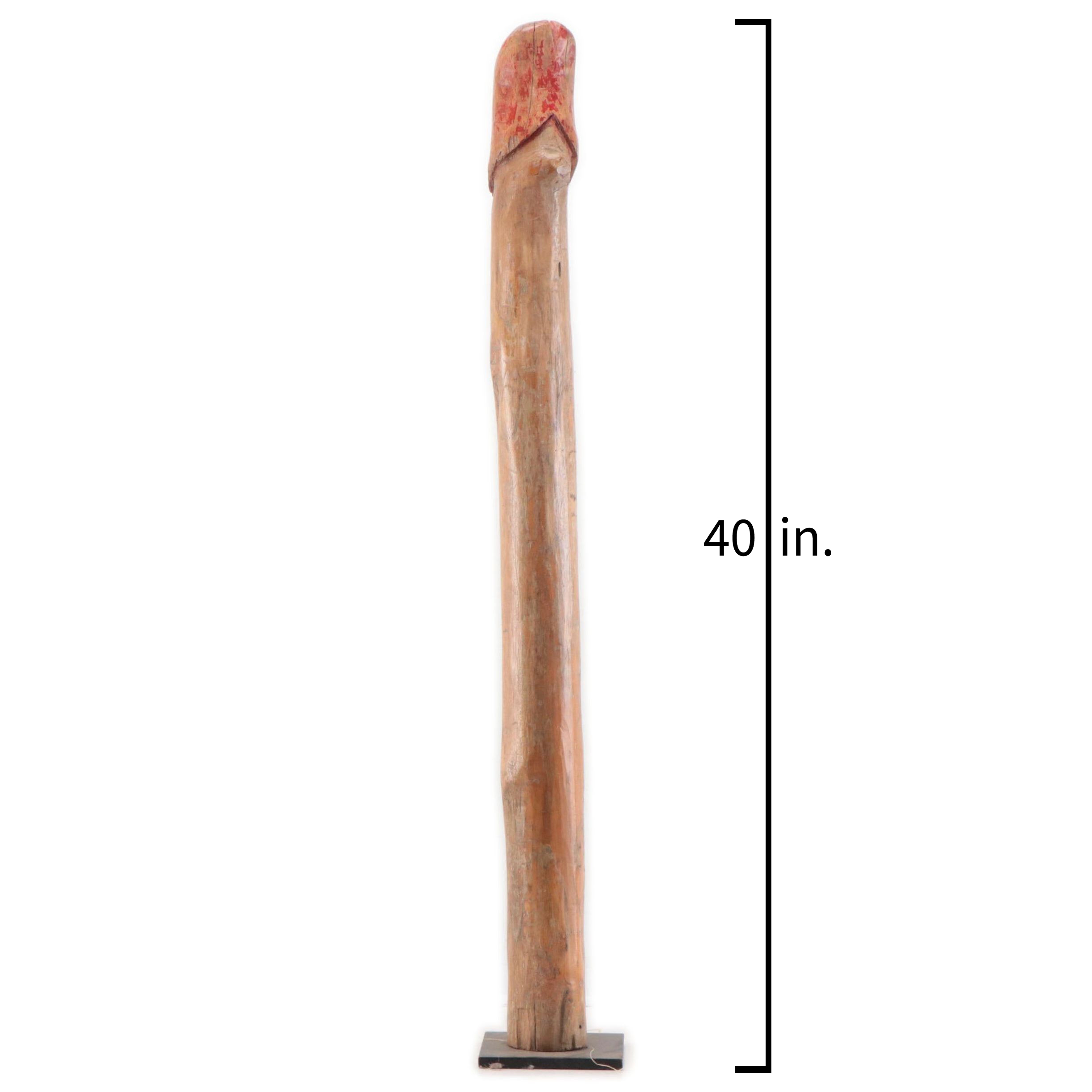 Thai Hand-Painted Carved Wood Palad Khik | EBTH