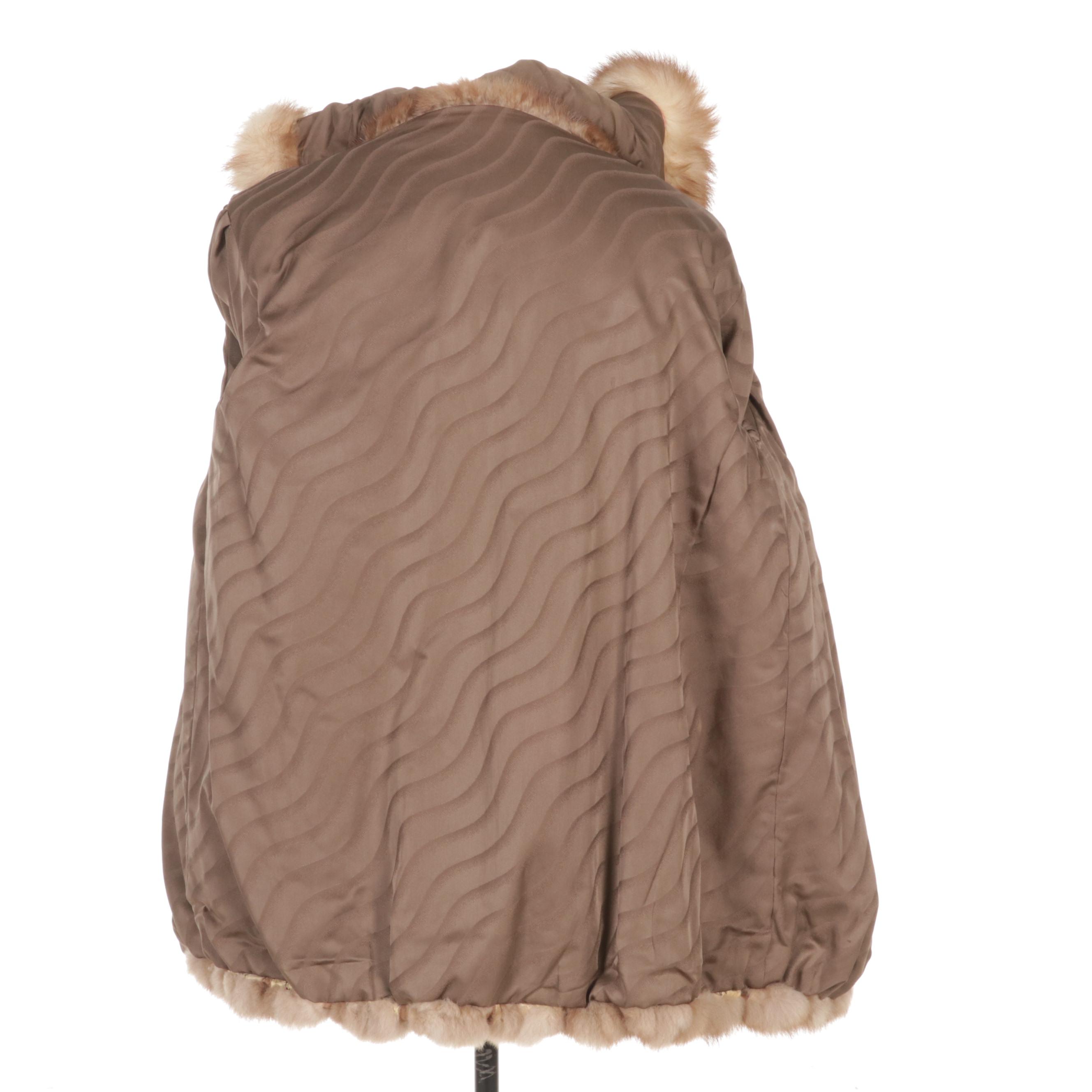 Stone Martin Fur Hooded Zip-Up Jacket, Late 20th Century | EBTH
