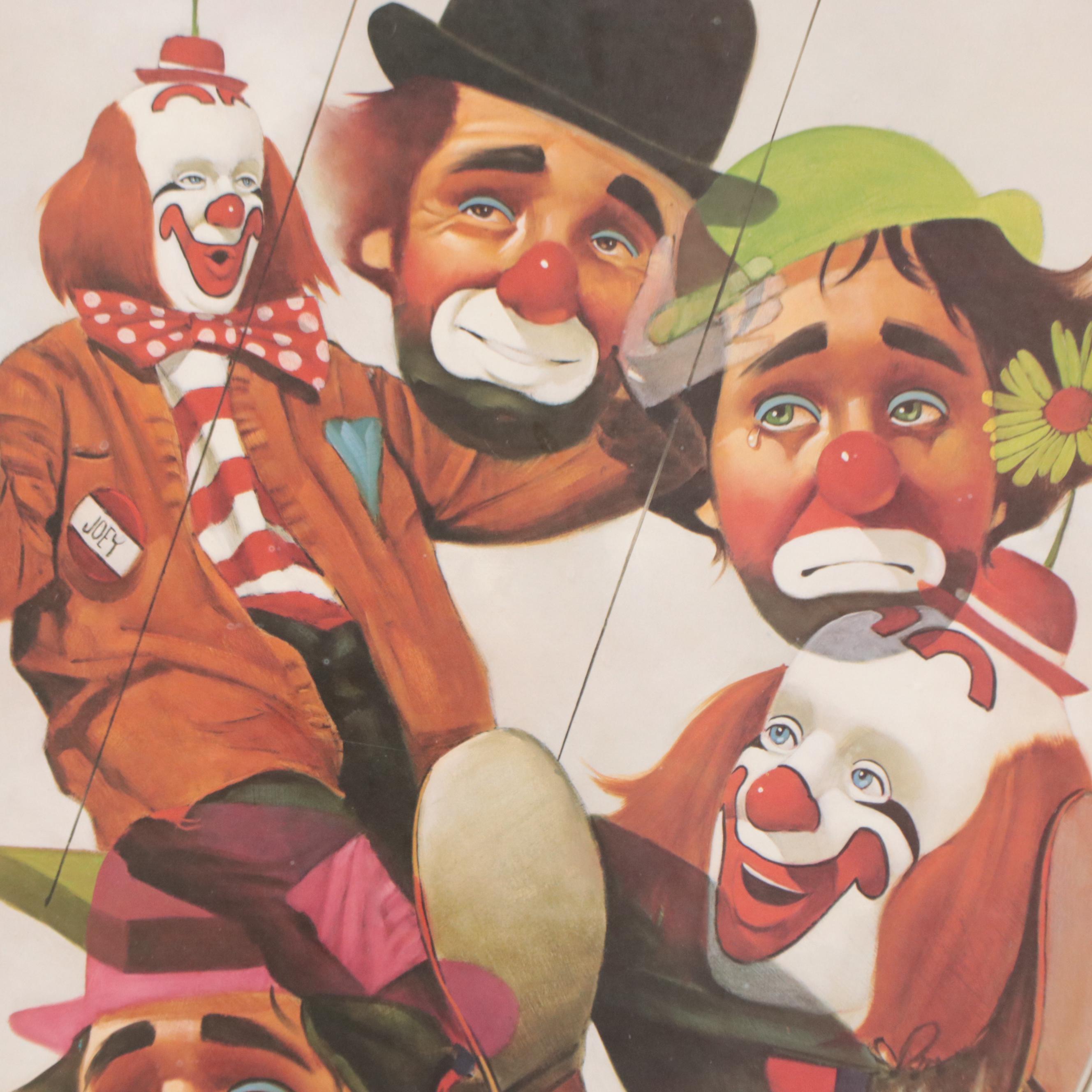 Offset Lithograph of Clowns, Late 20th Century | EBTH