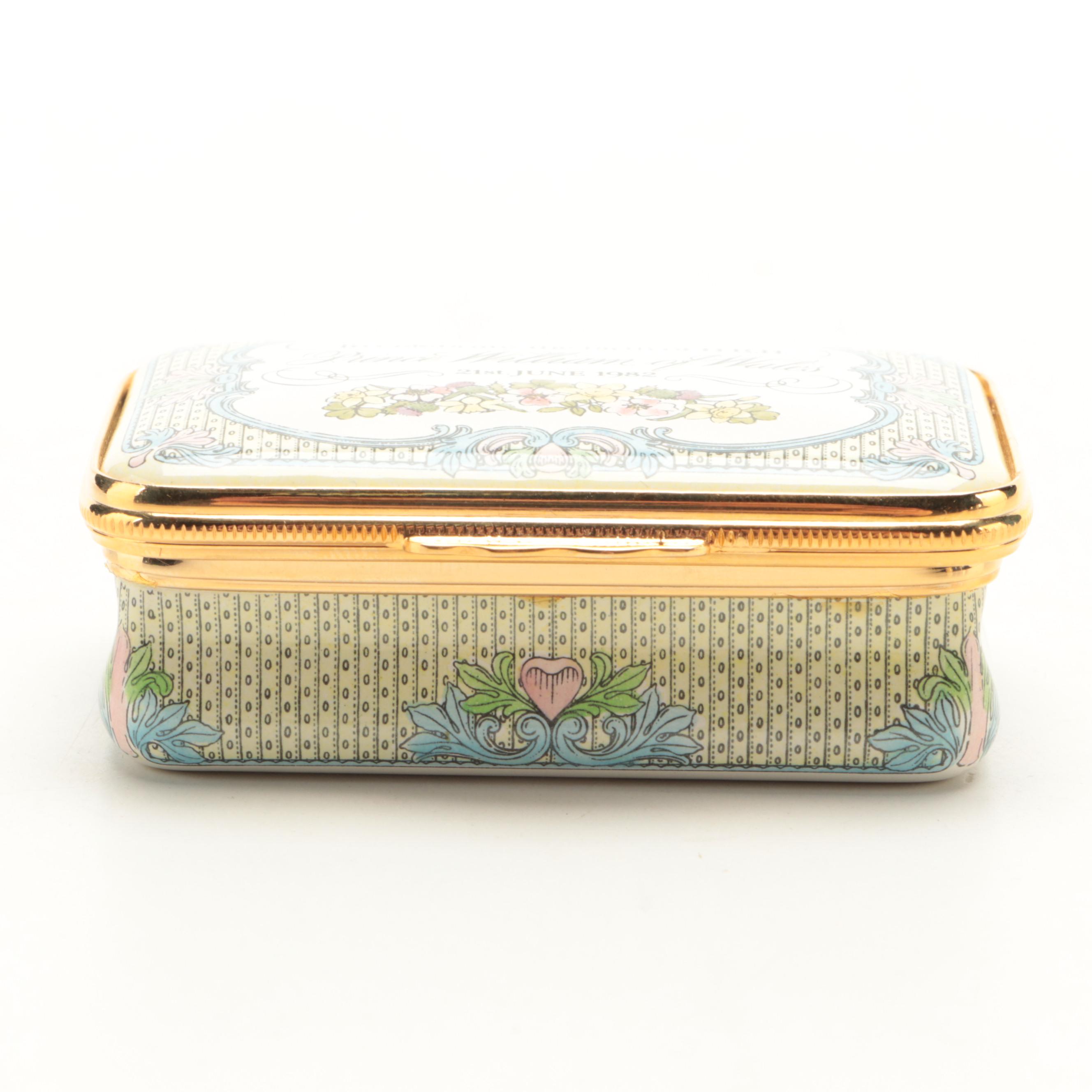 Halcyon Days Prince William and Prince Henry Birth Commemorative Boxes ...