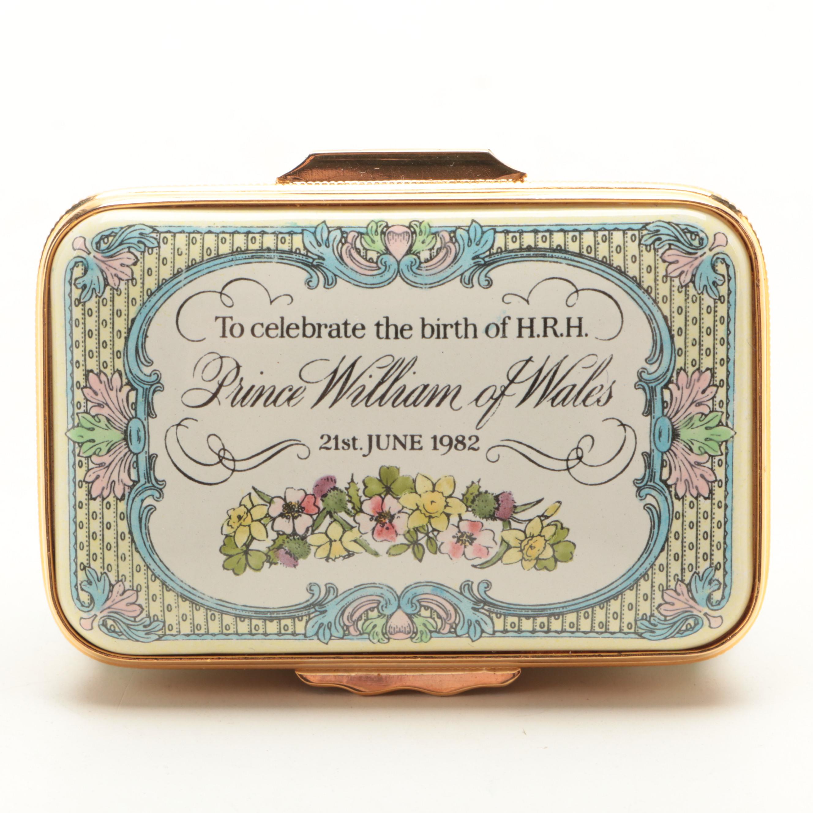 Halcyon Days Prince William and Prince Henry Birth Commemorative Boxes ...