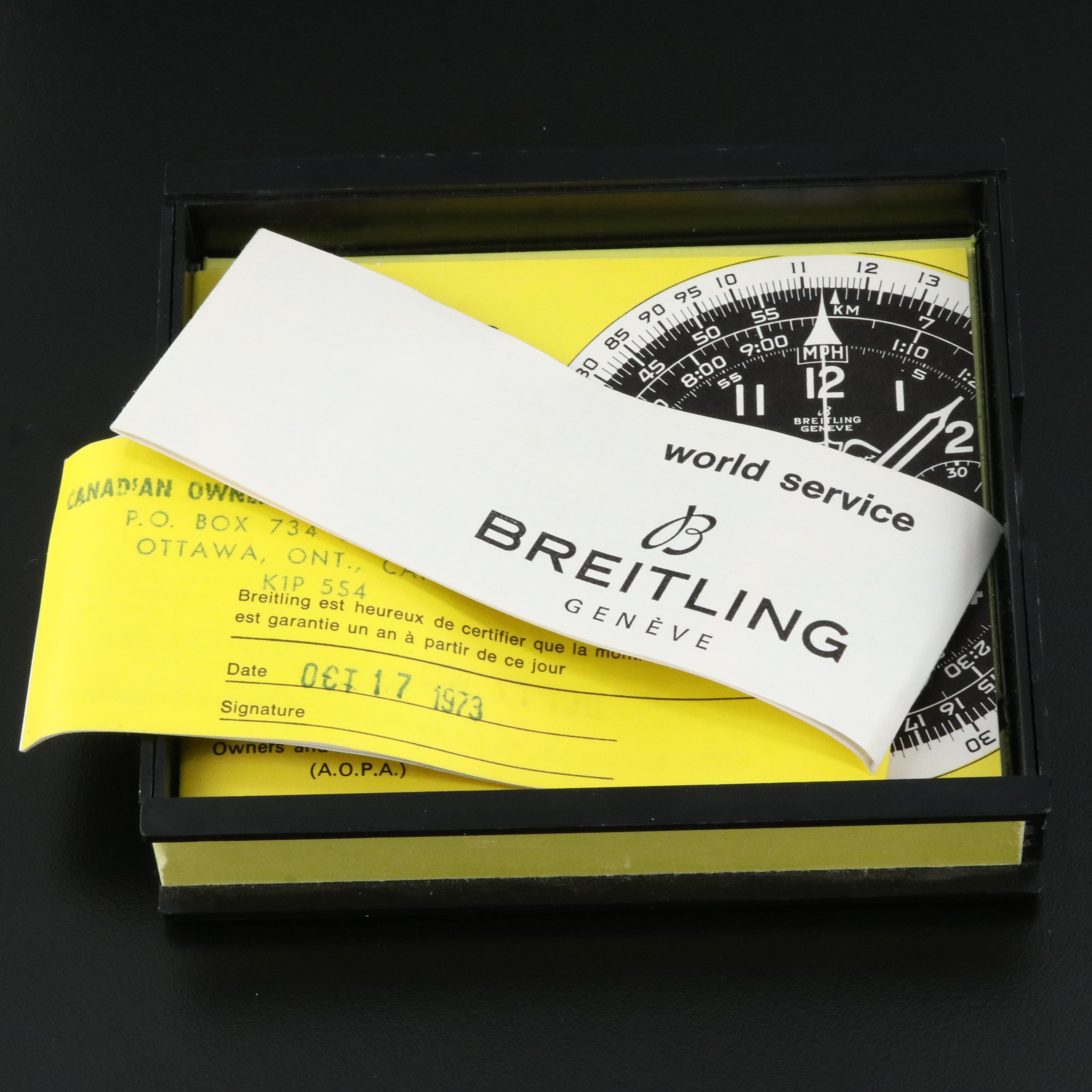 1973 Breitling Double Plane Logo Navitimer 7806 Wristwatch | EBTH